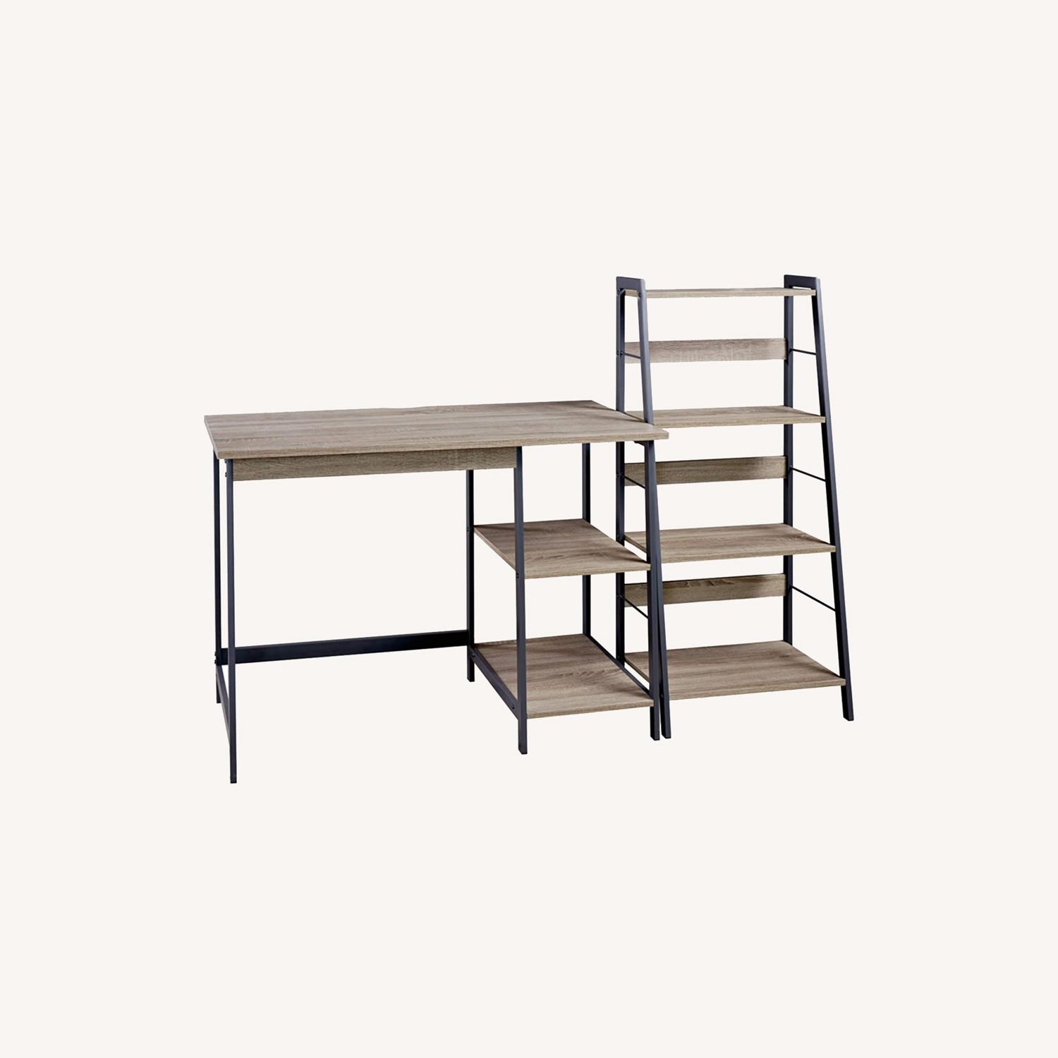 Signature Design Modern Desk and Bookshelf Set - AptDeco