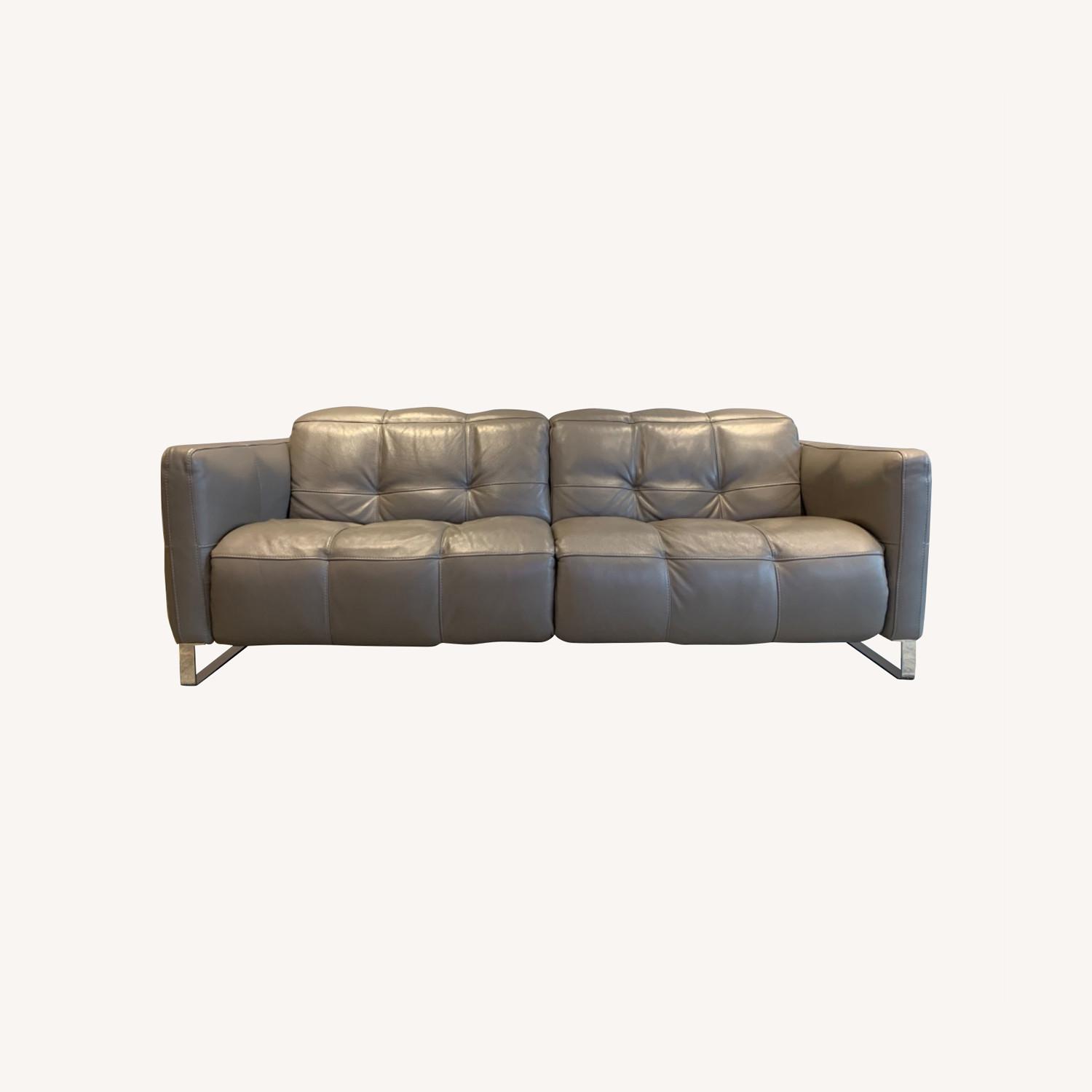 Natuzzi- Motorized Recliner Philo Sofa in Leather - AptDeco