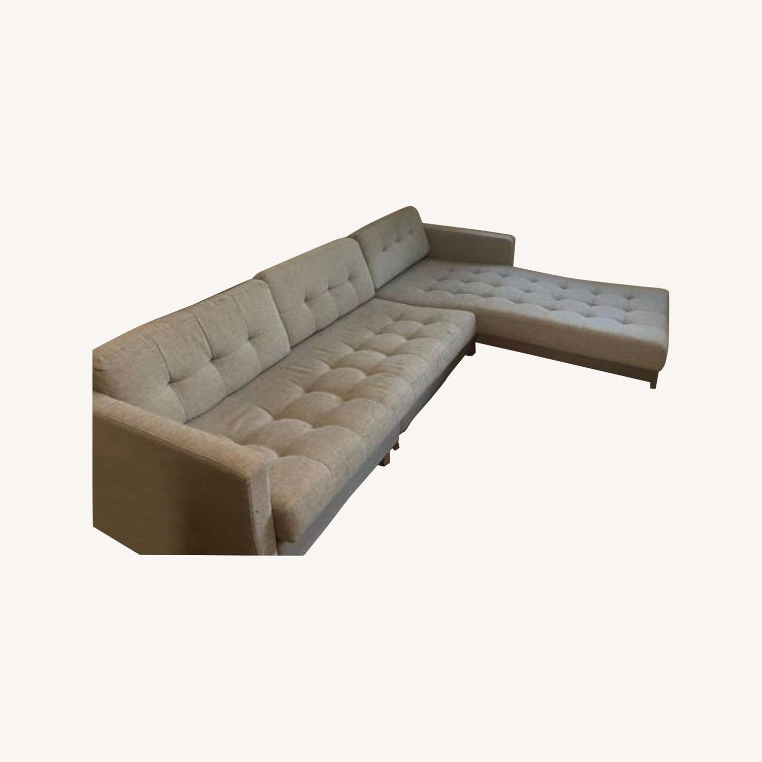 CB2 Ditto Grey Sectional - AptDeco