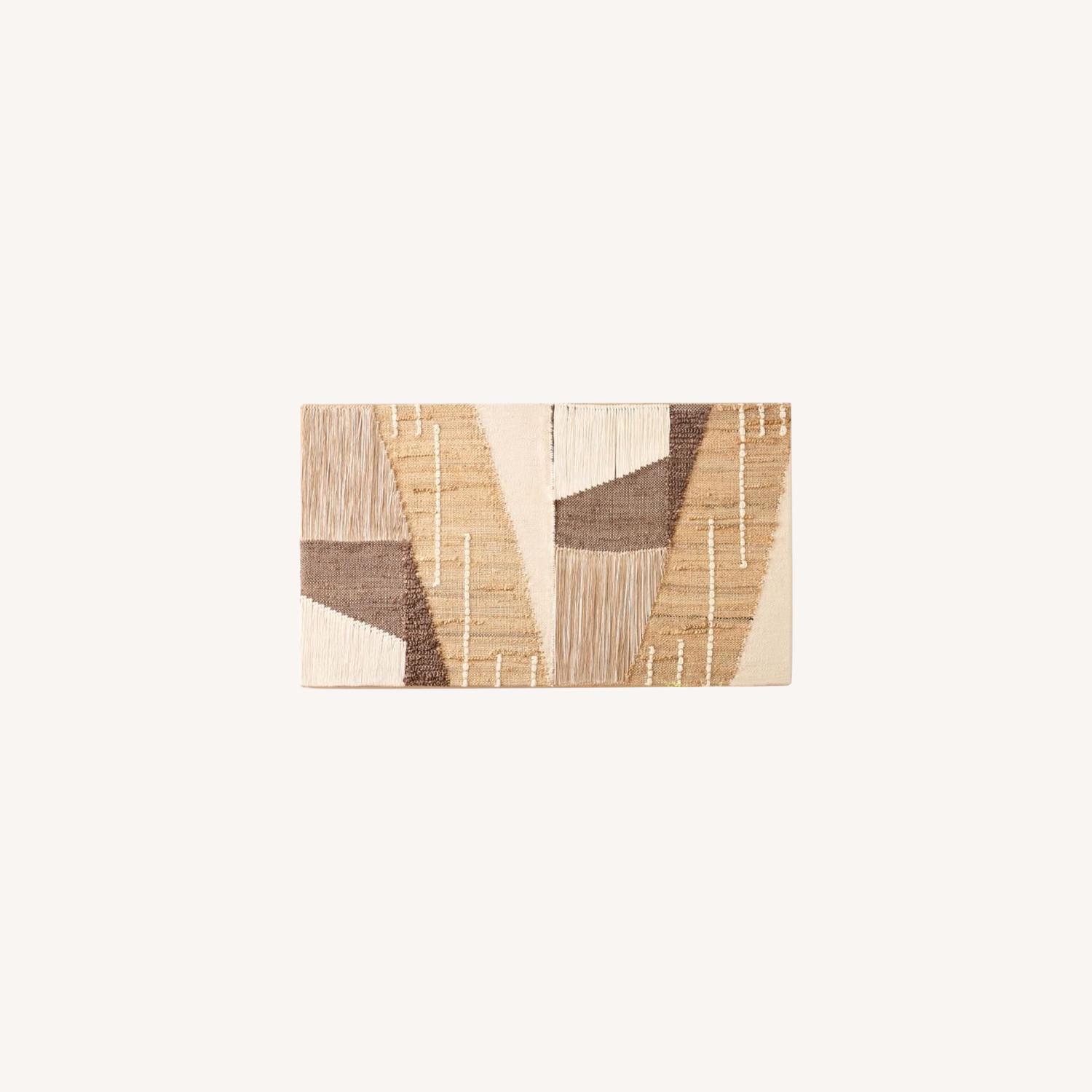 West Elm Terra Natural Fiber Mosaic Panel Wall Art - AptDeco