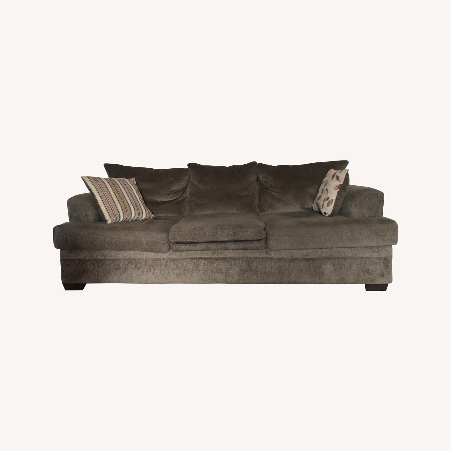 Bob's Discount Furniture Miranda Cornell Cocoa Sofa - AptDeco