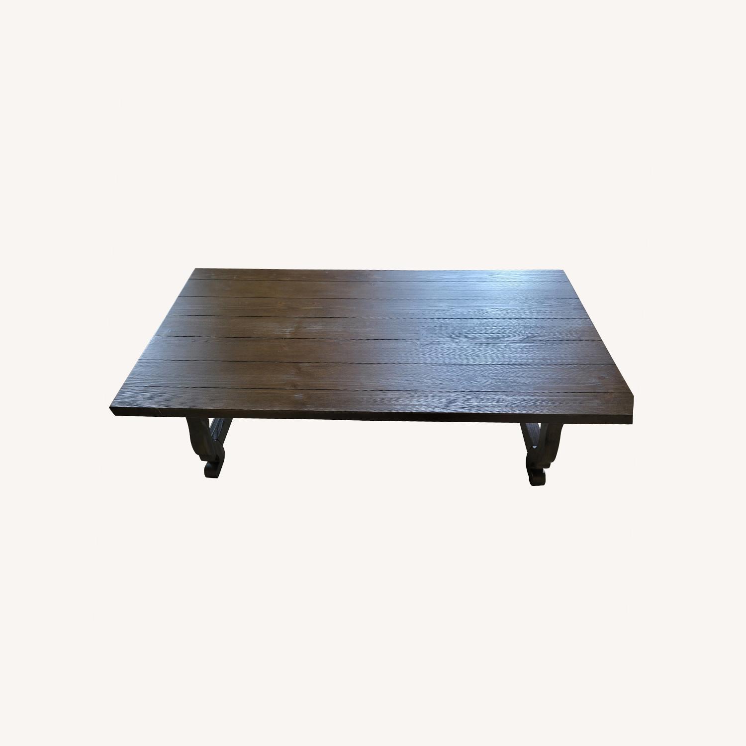 Kathleen Rectangular Cocktail Table & Round Table - AptDeco