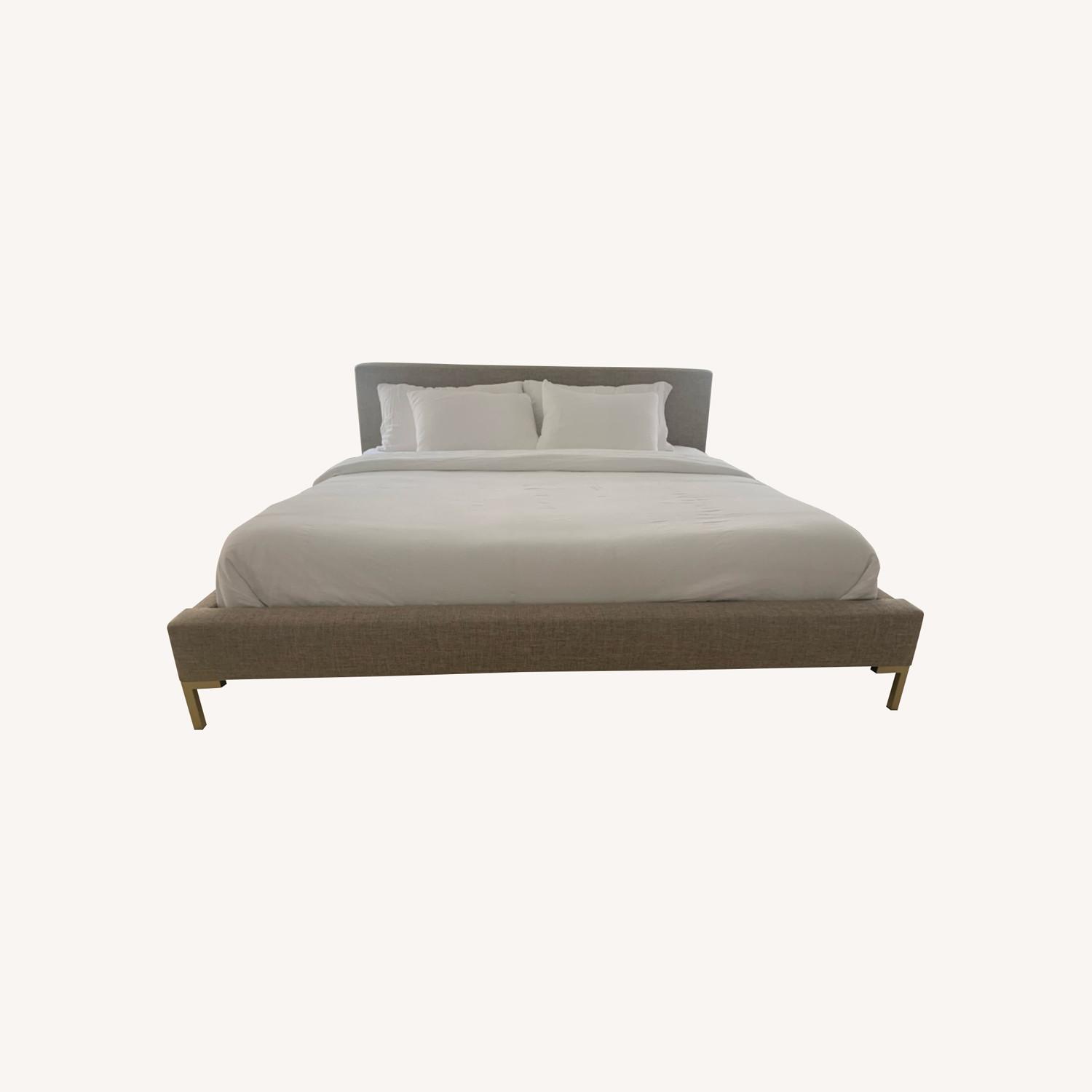 Upholstered Linen King Bed - AptDeco