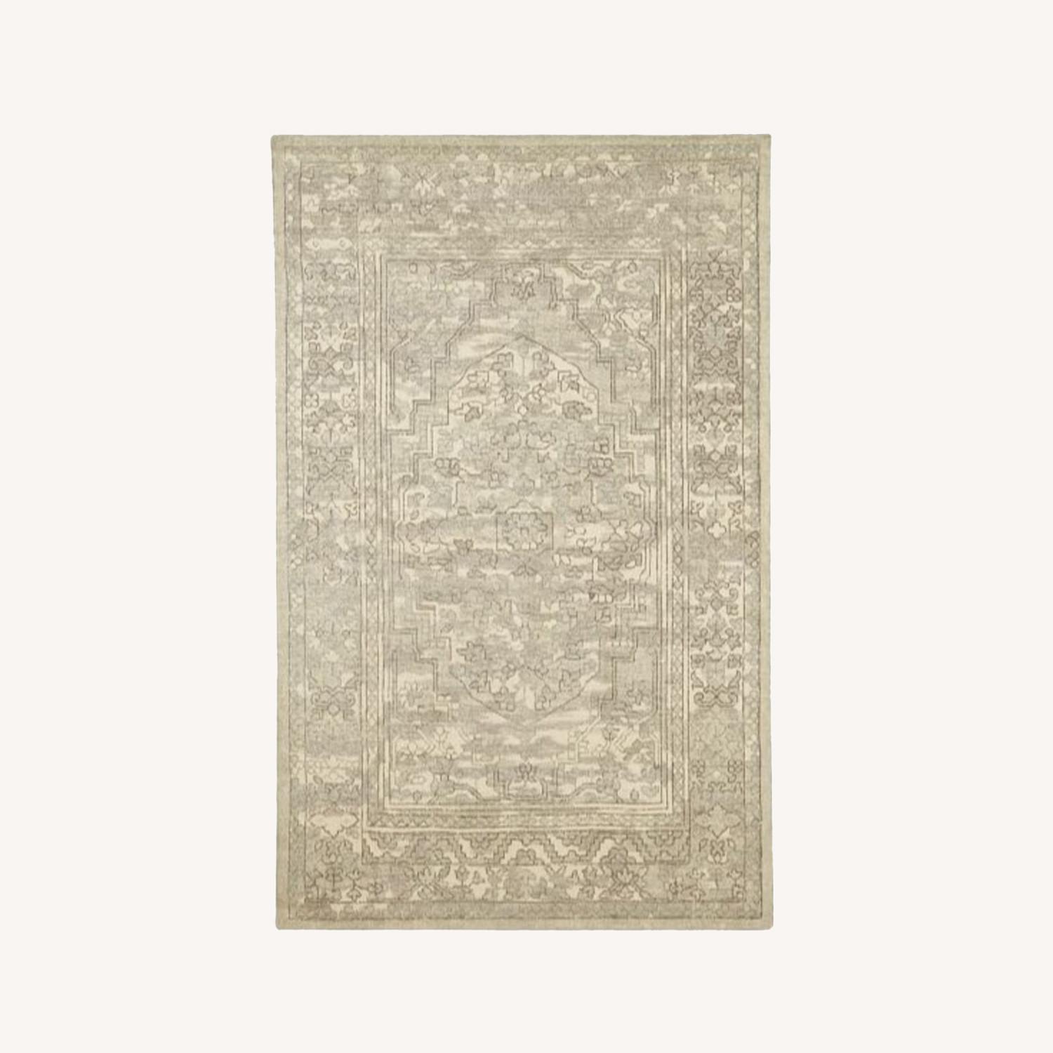 Pottery Barn Eve Handwoven Printed Wool Rug - AptDeco