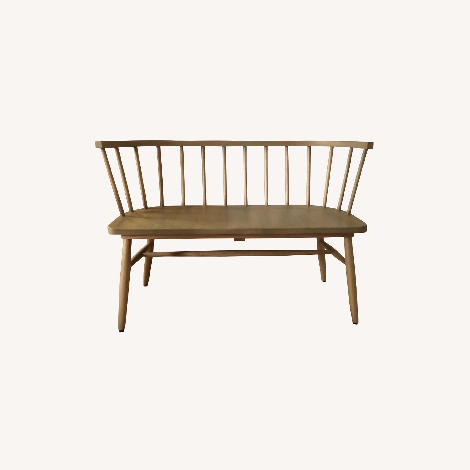 Pier 1 Imports Wooden Bench - AptDeco