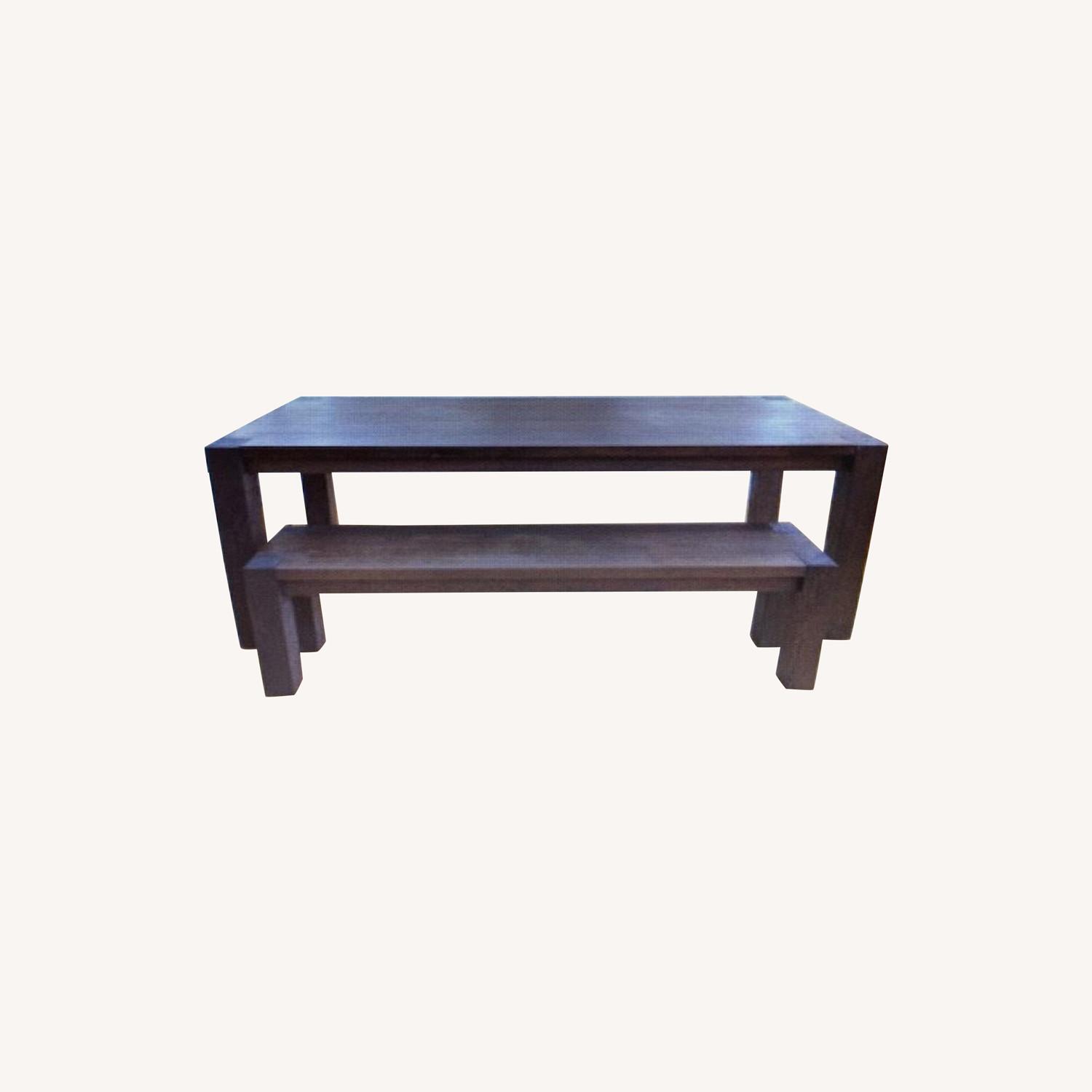 Crate & Barrel Big Sur Table & Bench - AptDeco