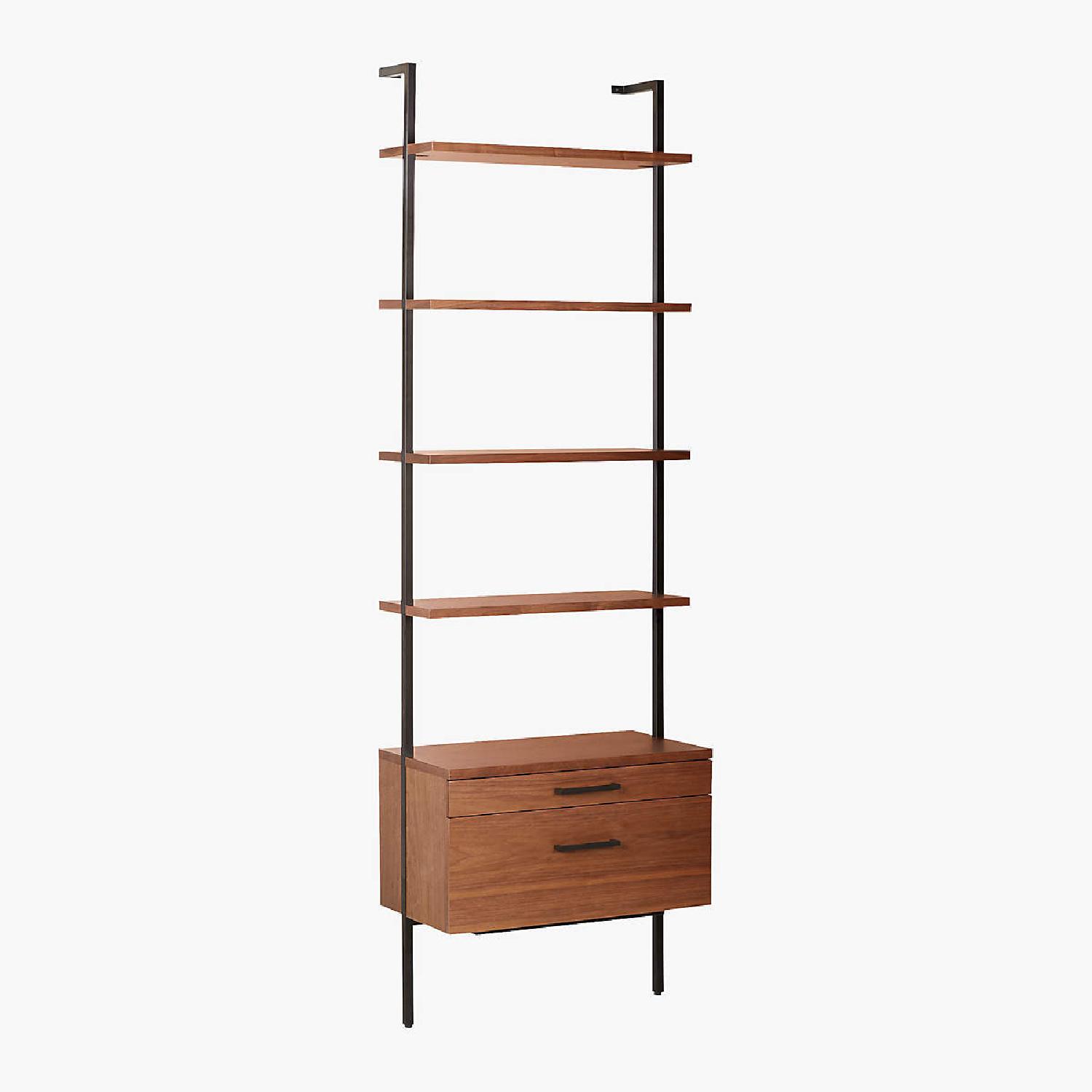CB2 96" Bookcase with 2 Drawers - AptDeco