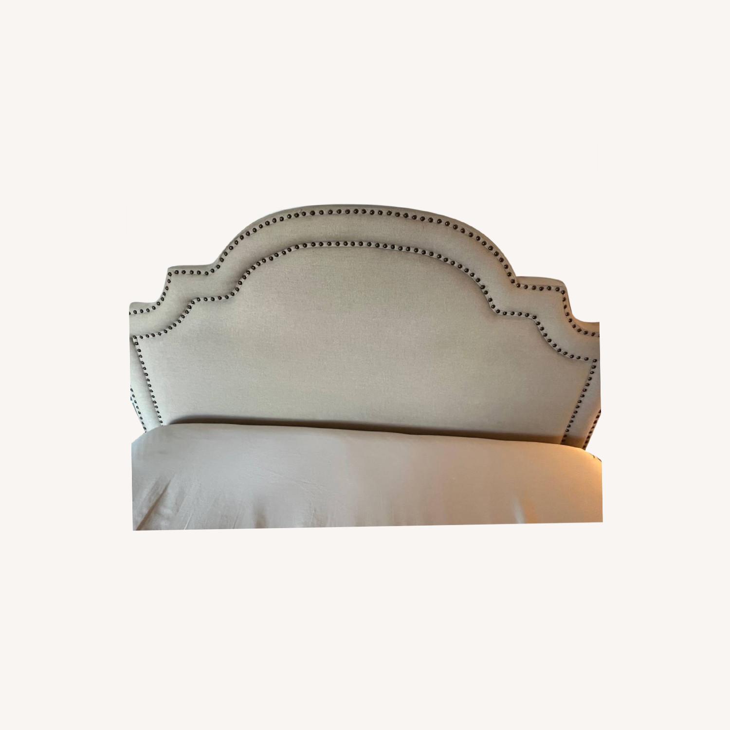 Queen Sized Fabric Headboard - AptDeco