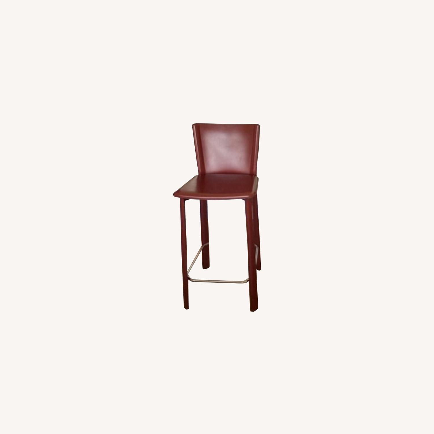 6 Design Within Reach Leather Counter Chairs - AptDeco