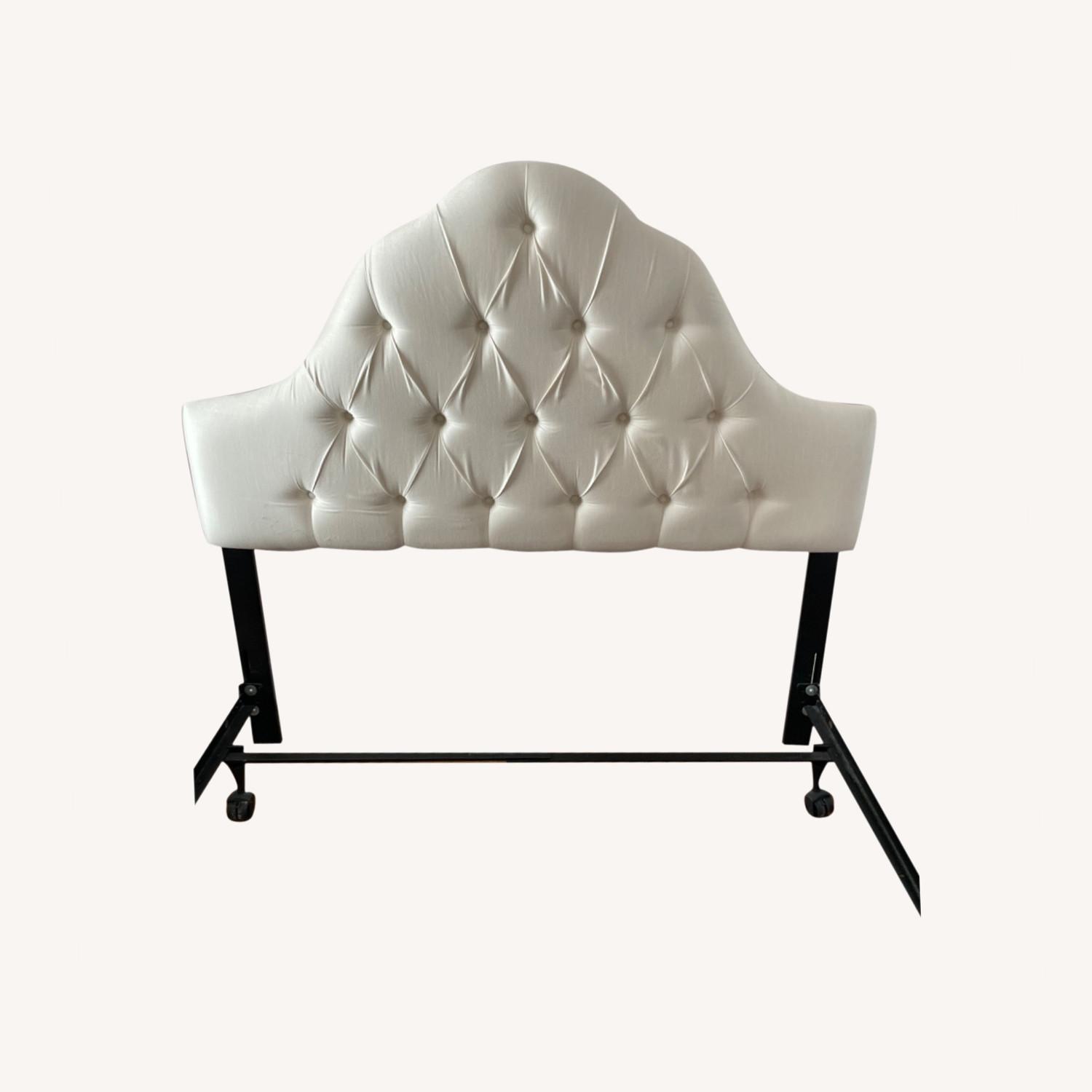 Skyline Furniture Ivory Tufted Headboard - AptDeco