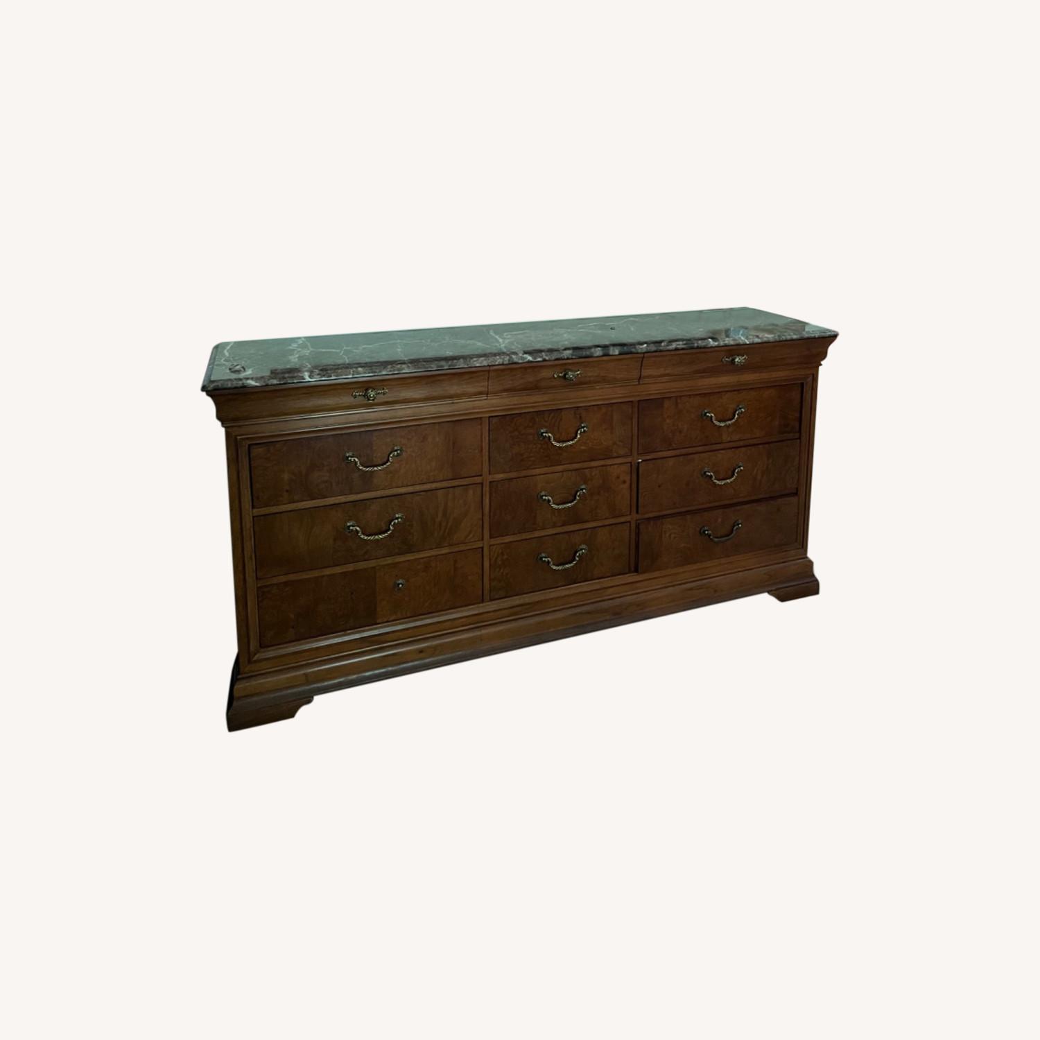 Drexel Heritage Marble Top Dresser - AptDeco