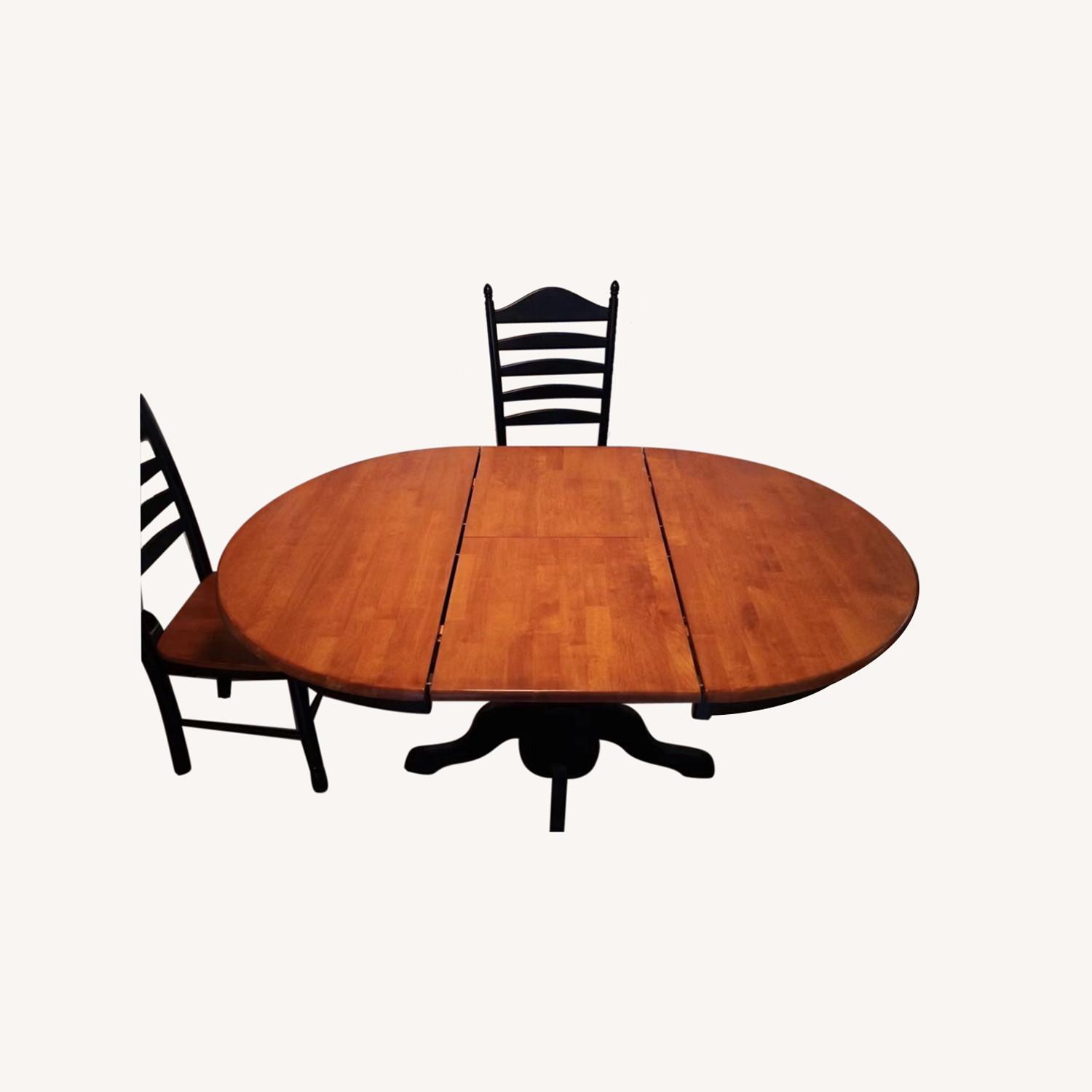 Vintage Solid Wood Expandable Dining Set - AptDeco