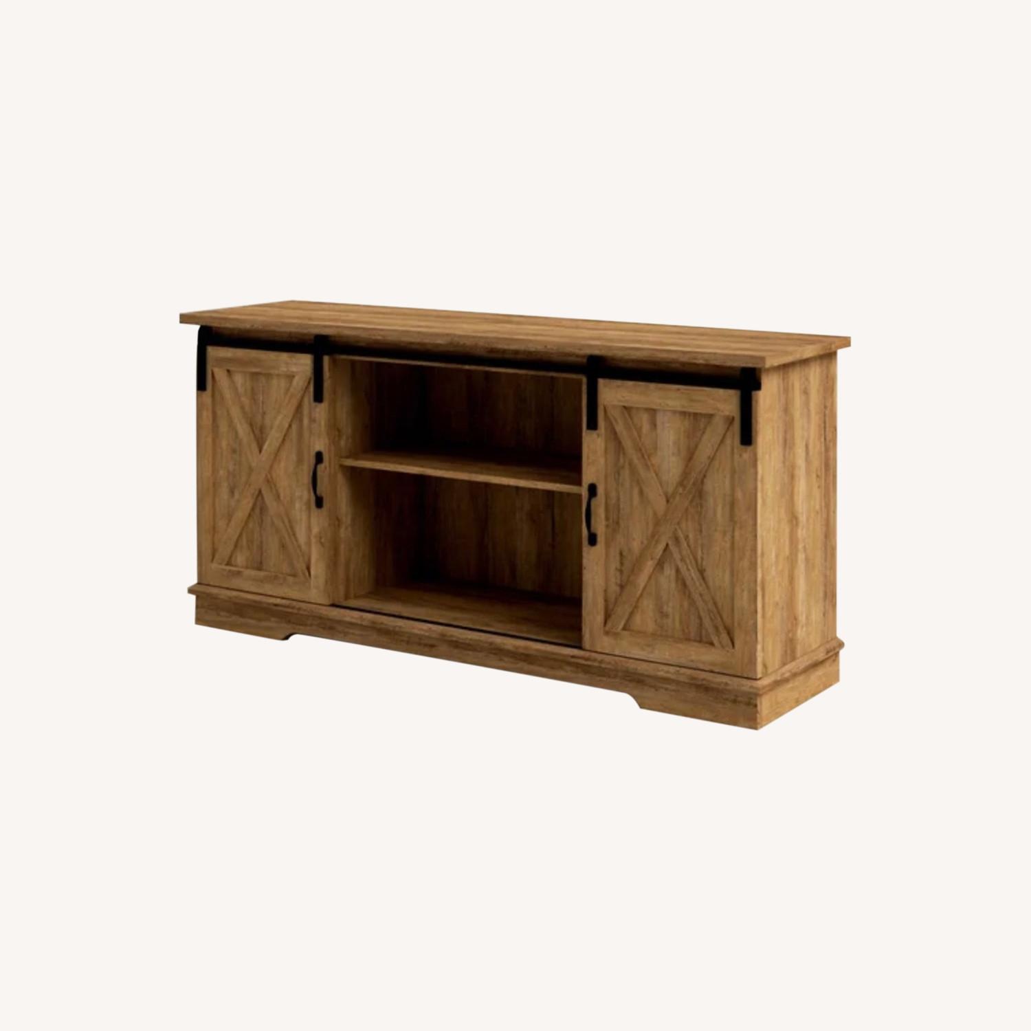 Wayfair TV Stand, Rustic Oak - AptDeco
