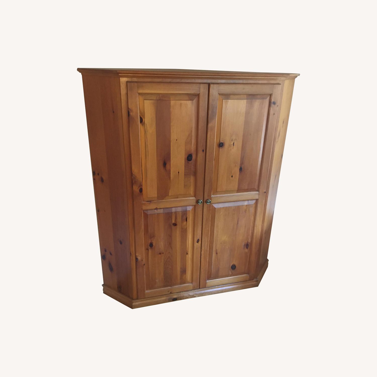 Corner Computer Armoire - AptDeco