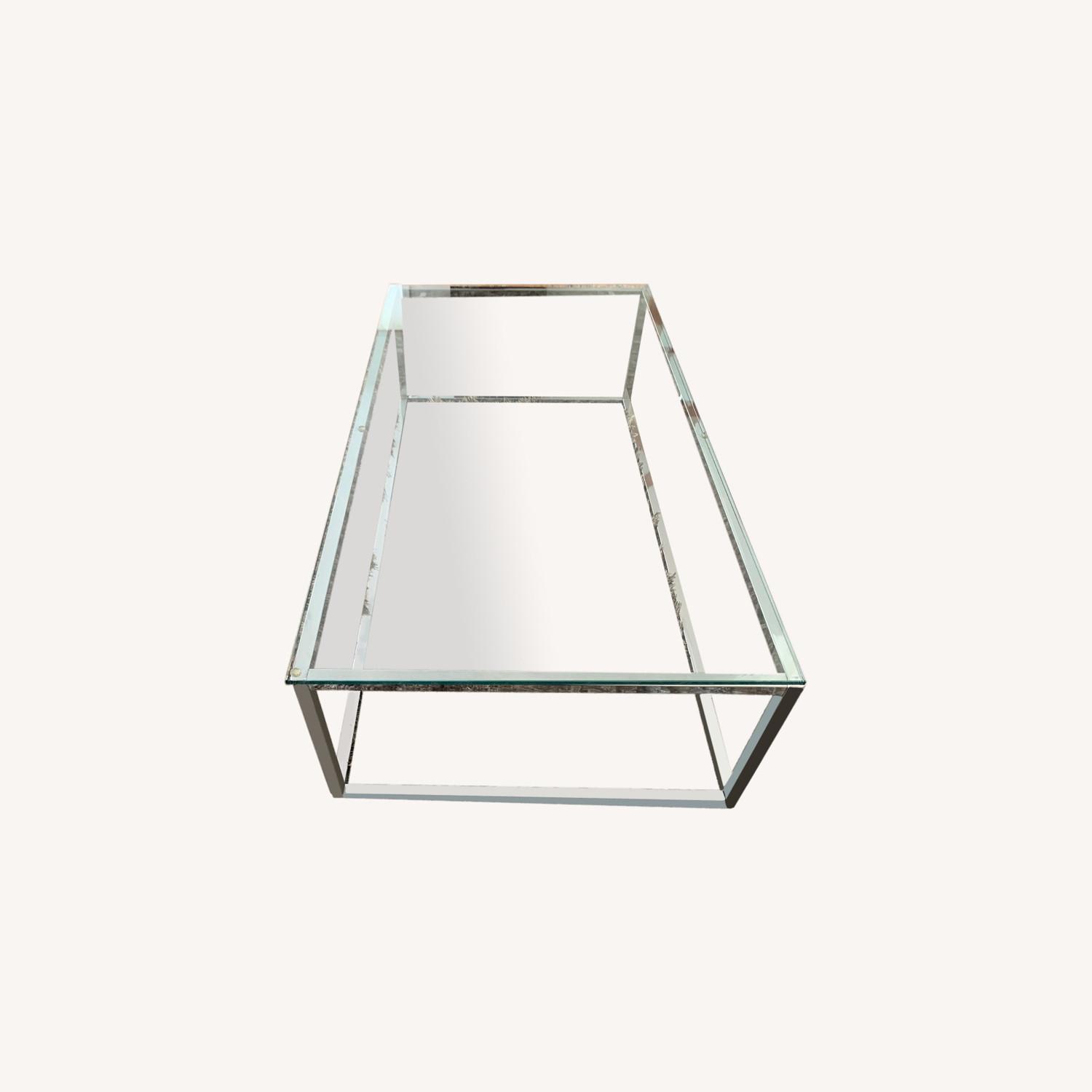 CB2 Smart Chrome Coffee Table - AptDeco