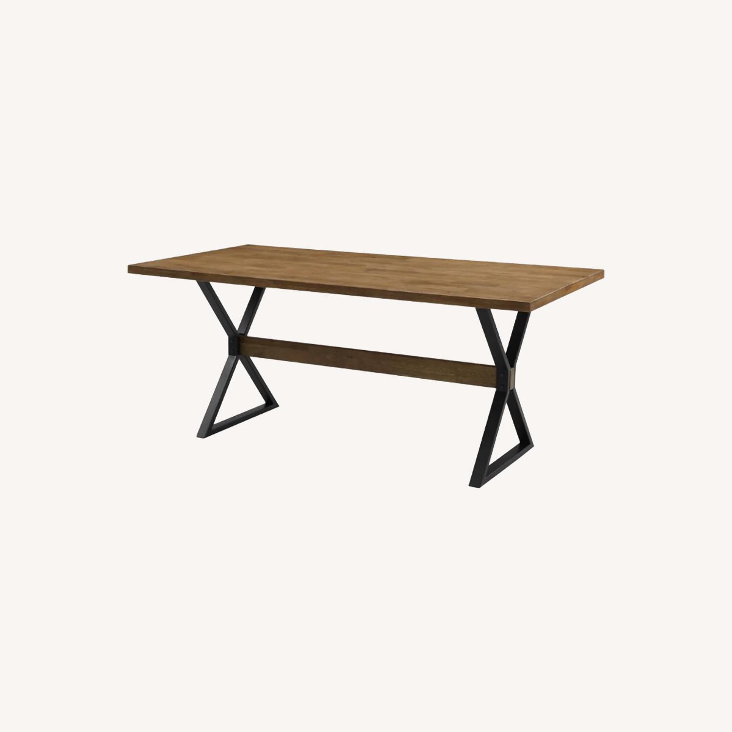 Walker Edison Amherst 72" X Leg Dining Table - AptDeco