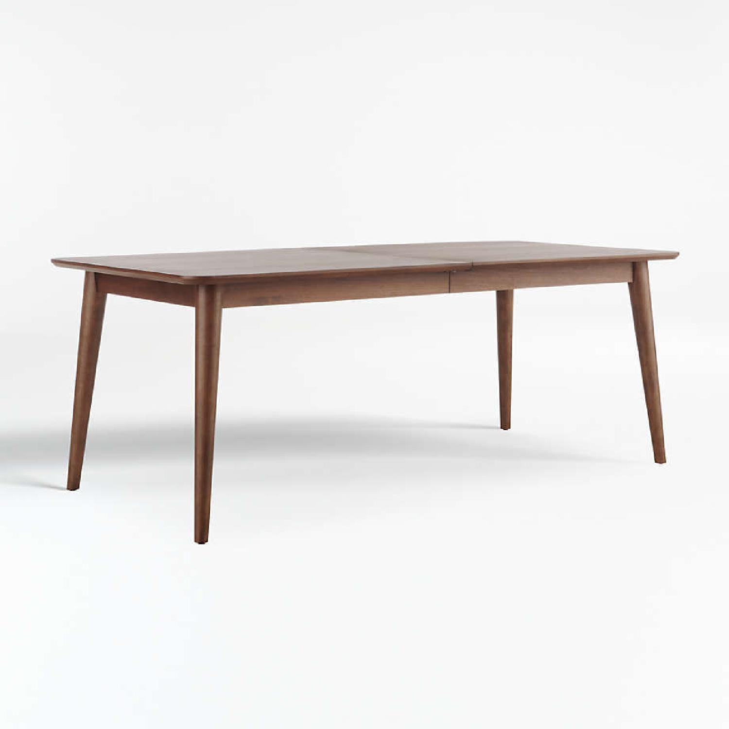 Crate & Barrel Walnut Extendable Dining Table - AptDeco