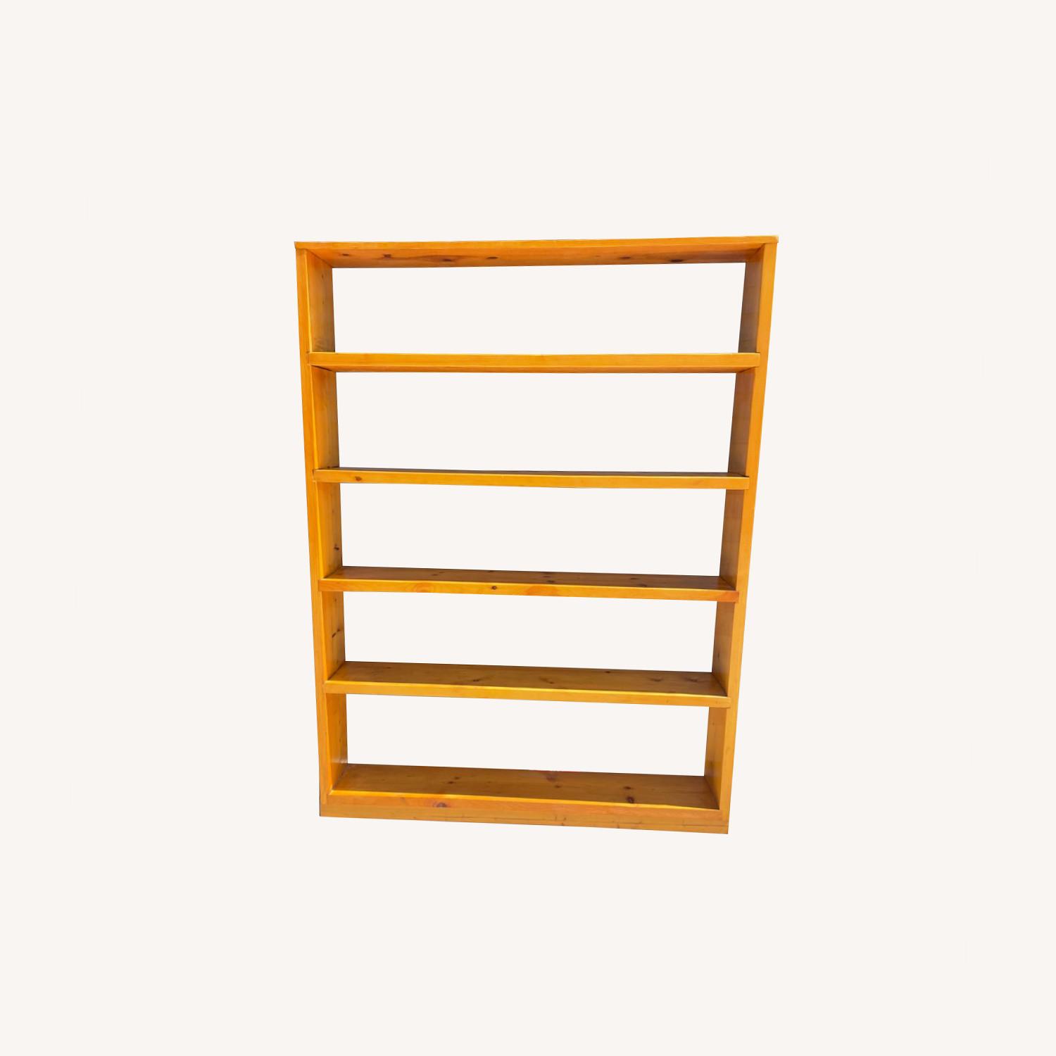 Vintage 1980s Solid Wood Book Shelf - AptDeco