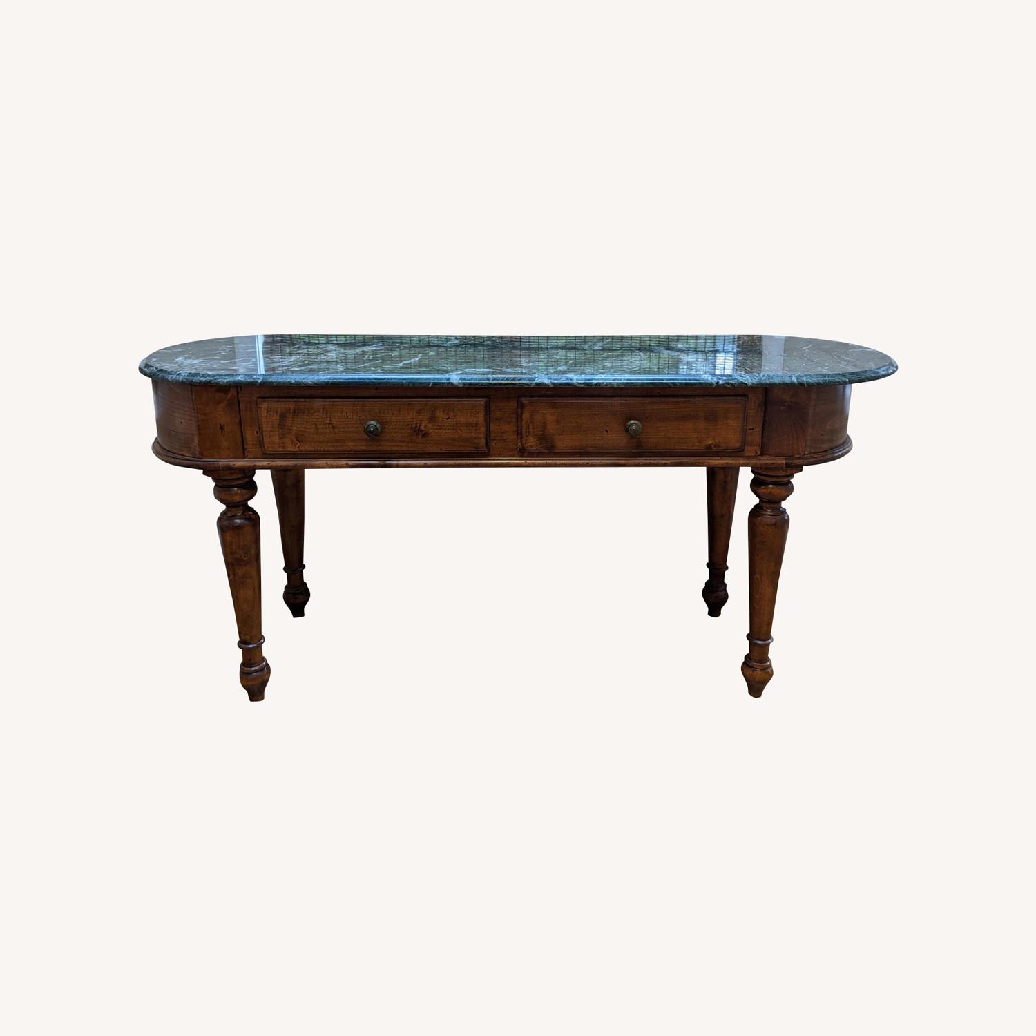 Late 20 c. Italian Made Marble Top Console Table - AptDeco