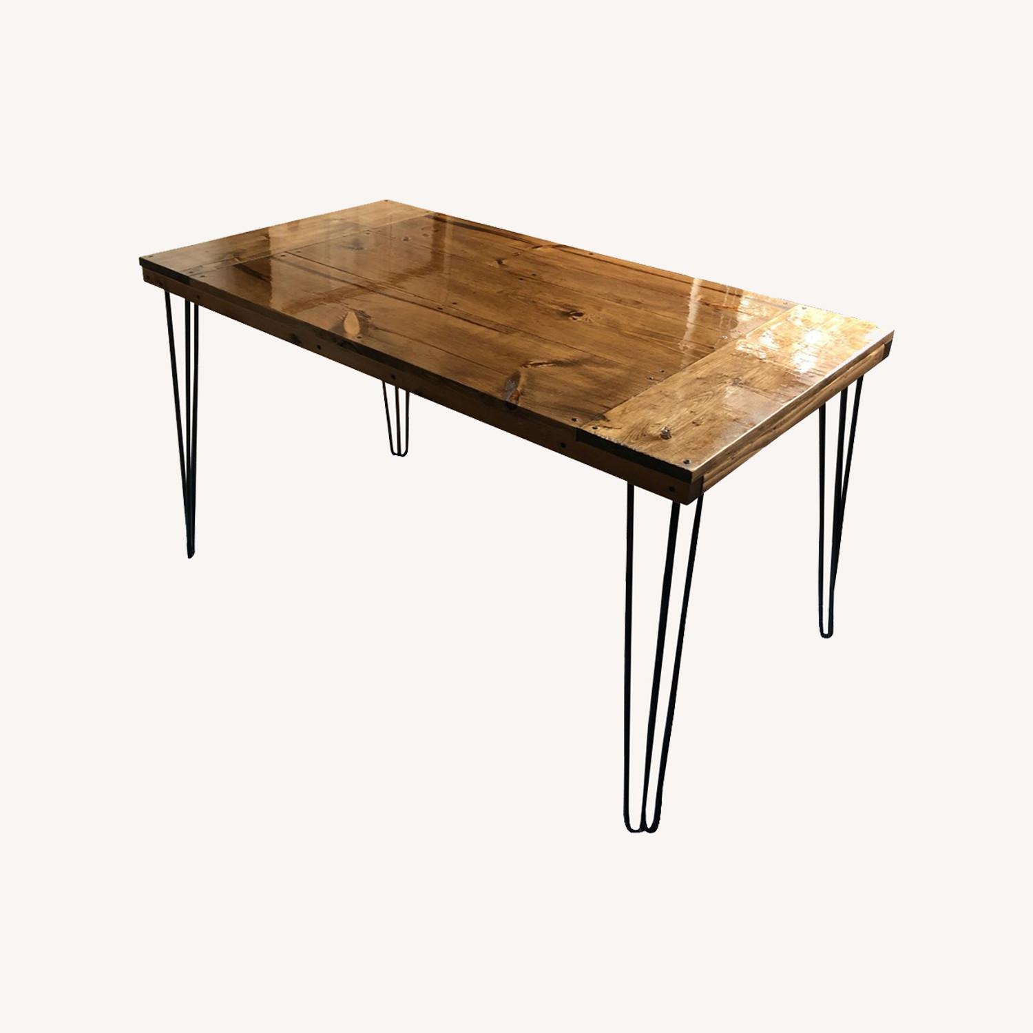 Handmade Dining Table - Walnut -Mid Century Modern - AptDeco