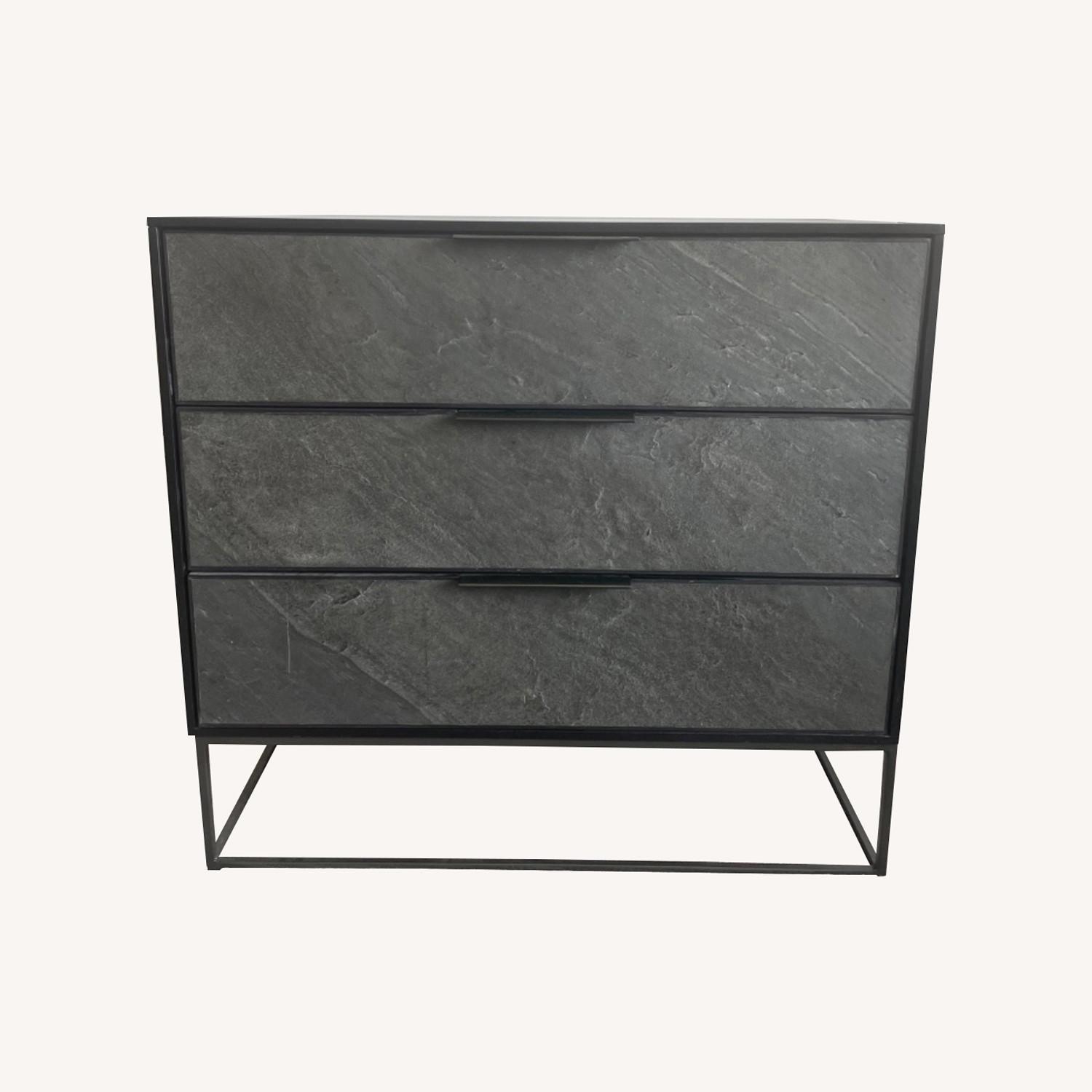 West Elm Industrial Slate 3 Drawer Dresser - AptDeco
