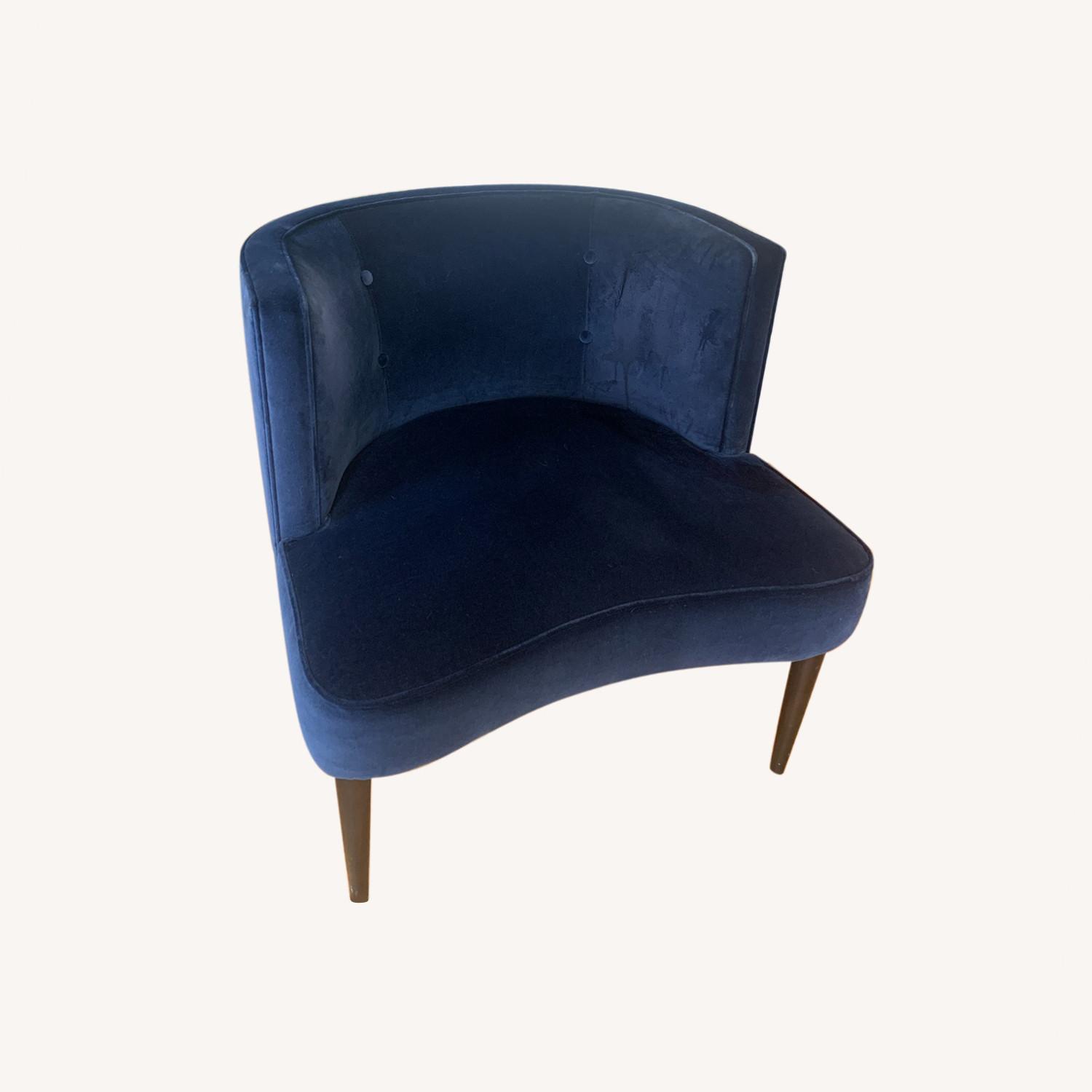 Room & Board Blue Vance Indigo Velvet Chloe Chair - AptDeco
