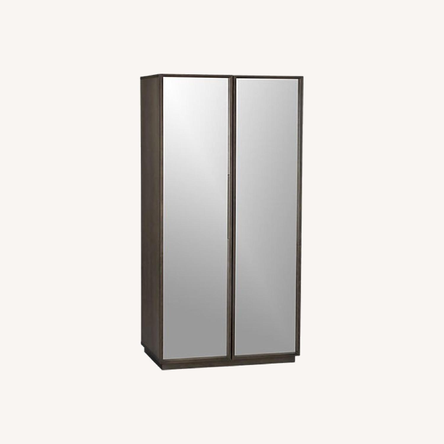 CB2 Mirrored Wardrobe Armoire - AptDeco