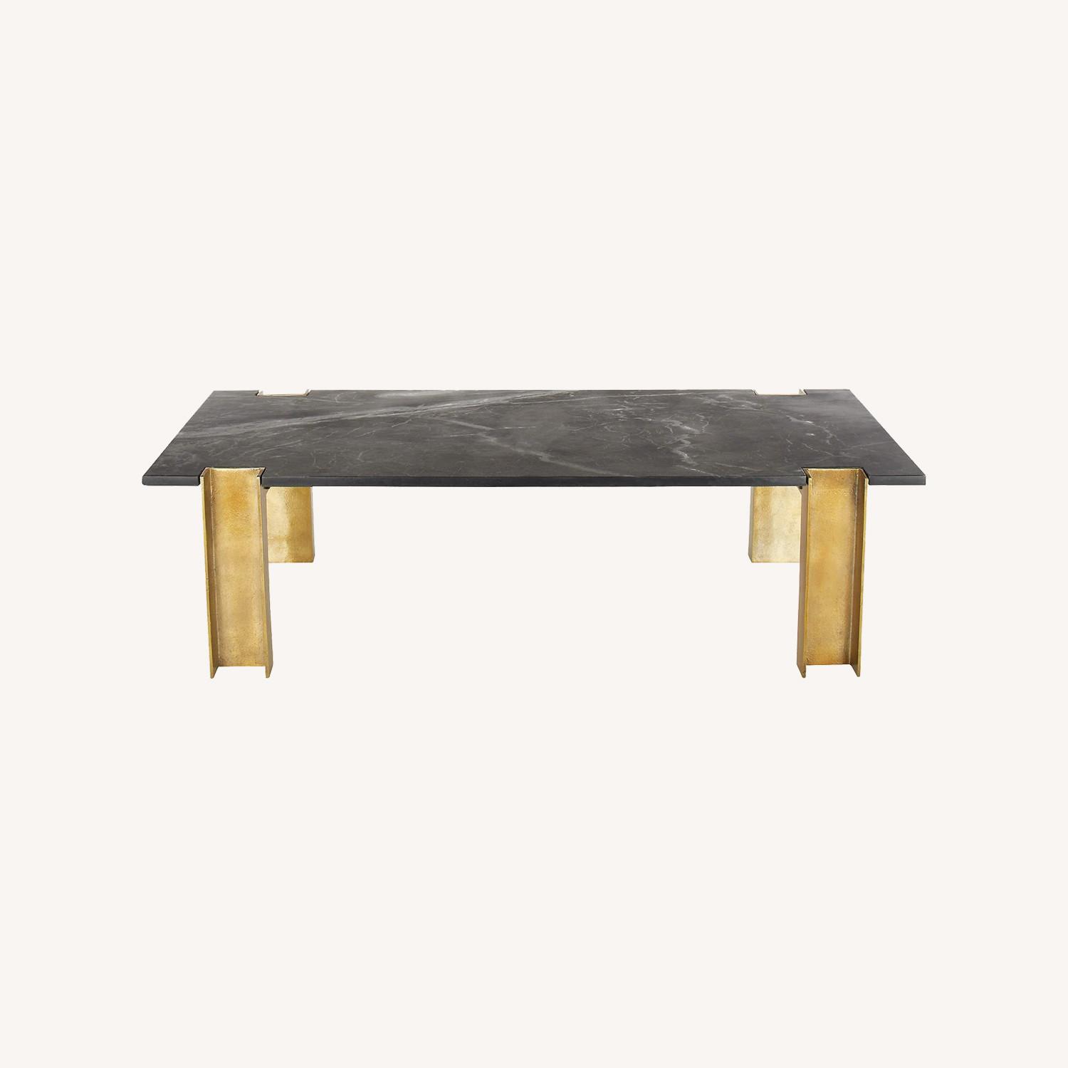 CB2 Alcide Rectangle Marble Coffee Table - AptDeco