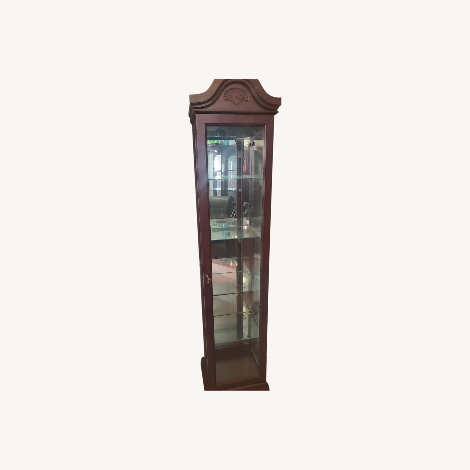 Cherry Wood Curio - AptDeco