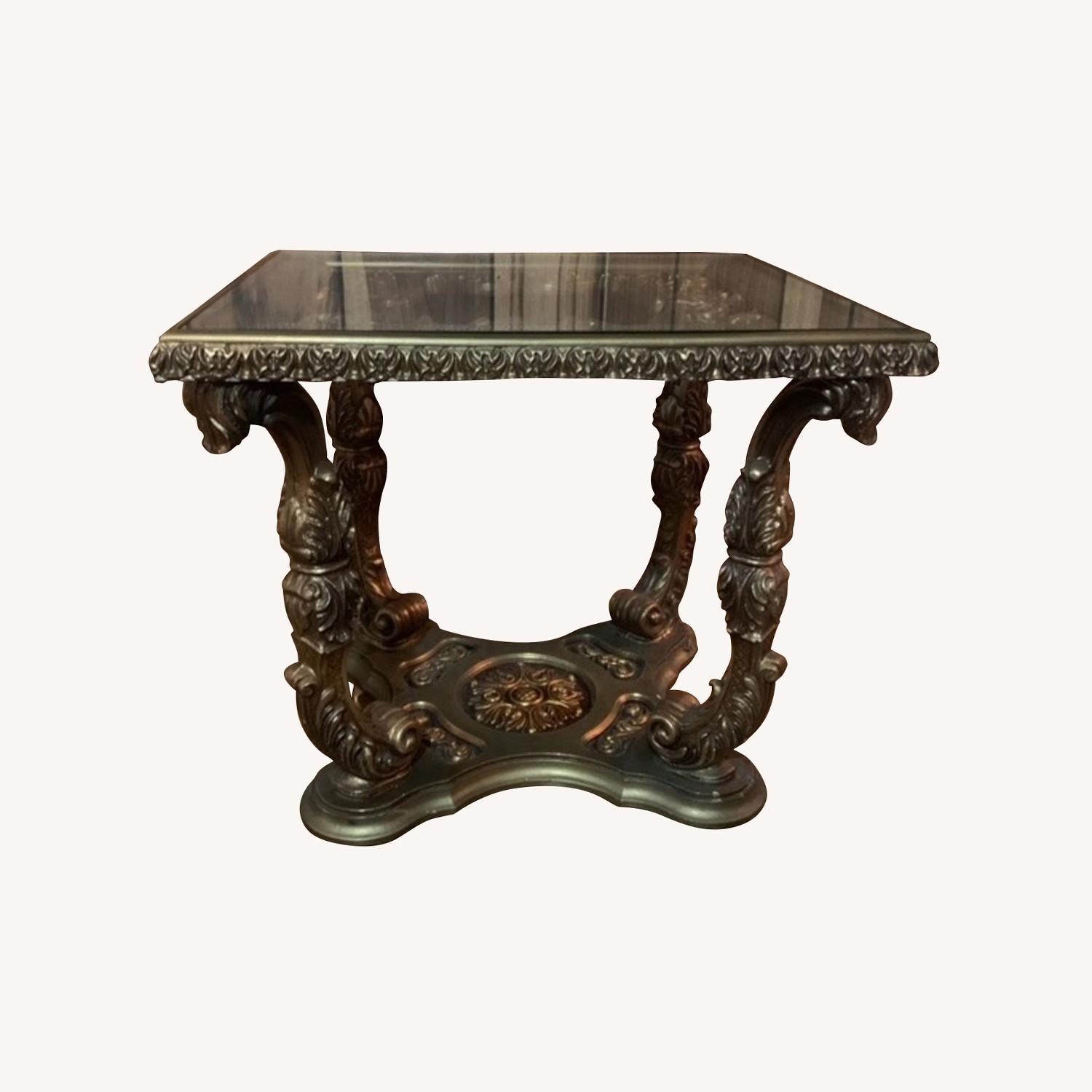 French Provincialc Square Side Table - AptDeco