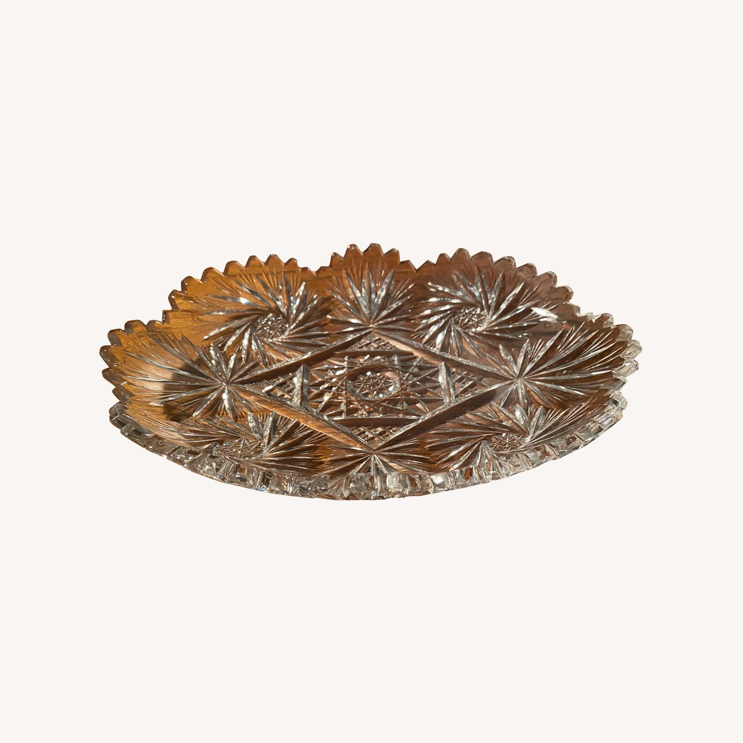 Gorgeous Antique Crystal Dish - AptDeco