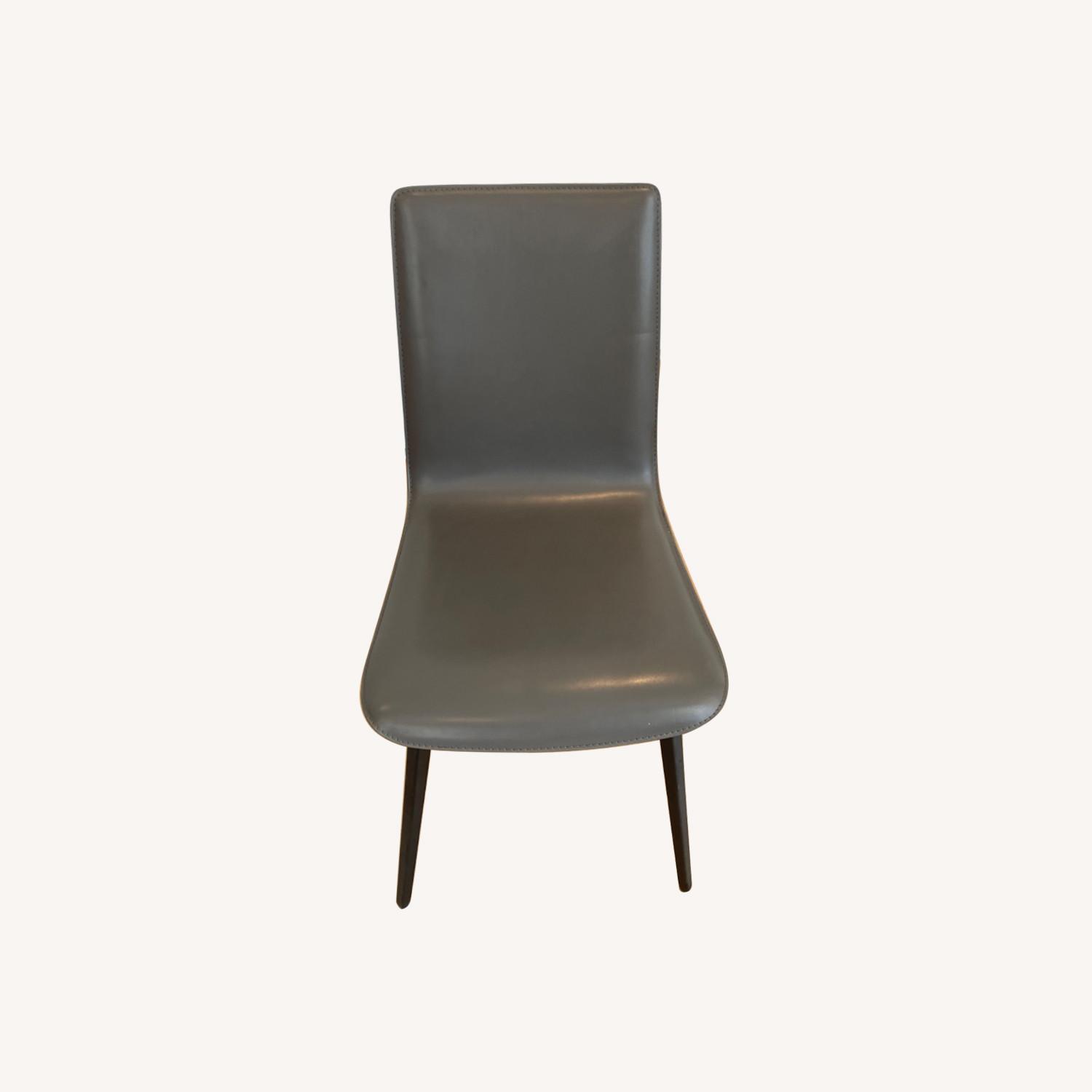 Hirsch Side Chairs in Leather with Steel Legs - AptDeco