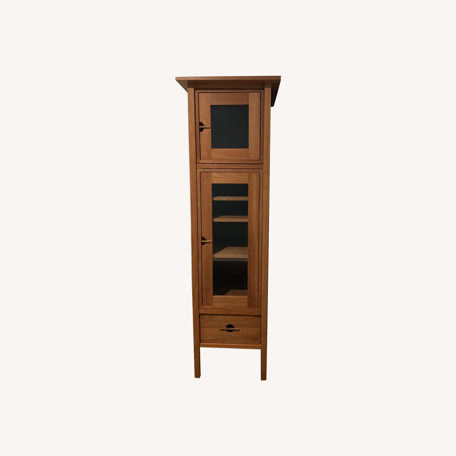John Kelly Tallboy Display Cabinet (Cherry Wood) - AptDeco