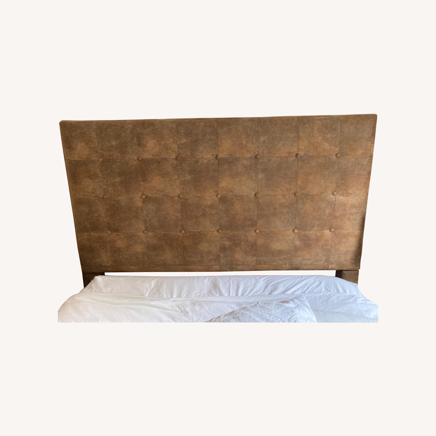 Brown Marloe Upholstered Panel Headboard - AptDeco