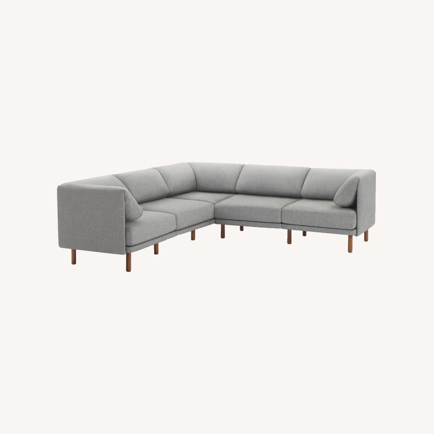 Burrow The Range 5-Piece Sectional in Stone Gray - AptDeco