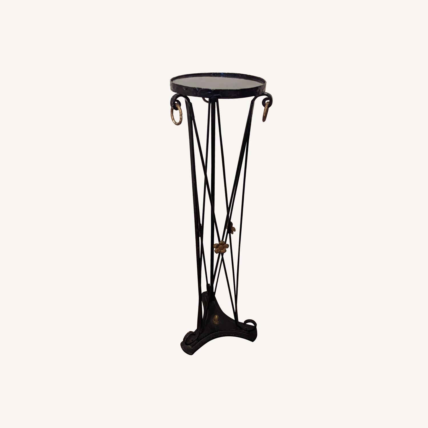 Vintage Metal Statue/Vase Stand 3ft Tall - AptDeco