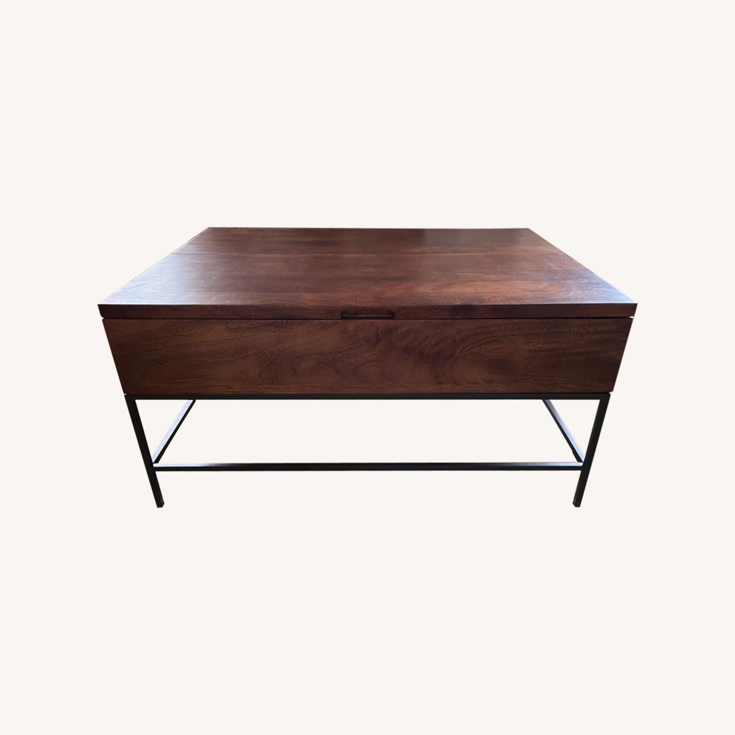 West Elm Industrial Storage Coffee Table - AptDeco