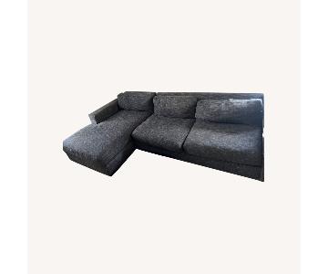 Dark Grey Down Couch - AptDeco