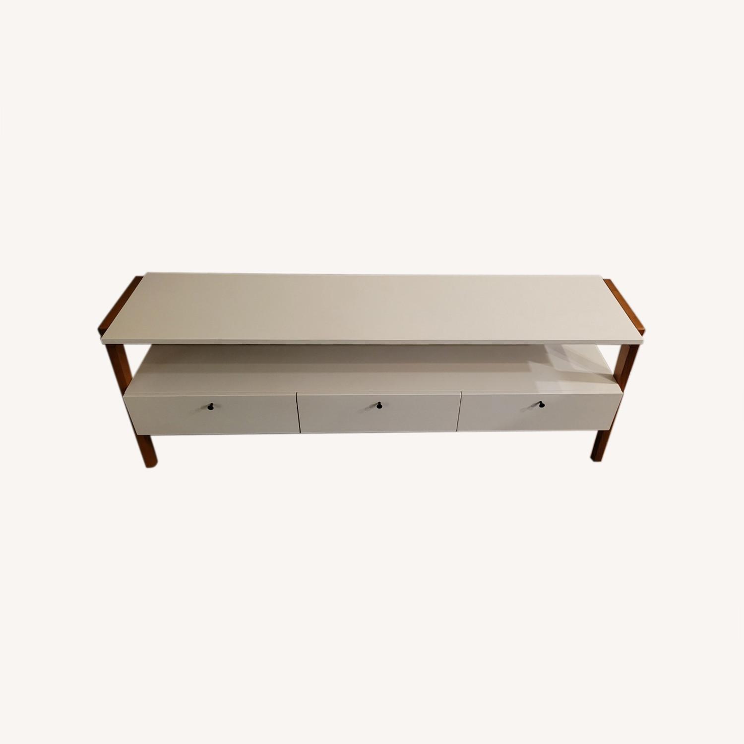 West Elm Moderm Media Console White - AptDeco