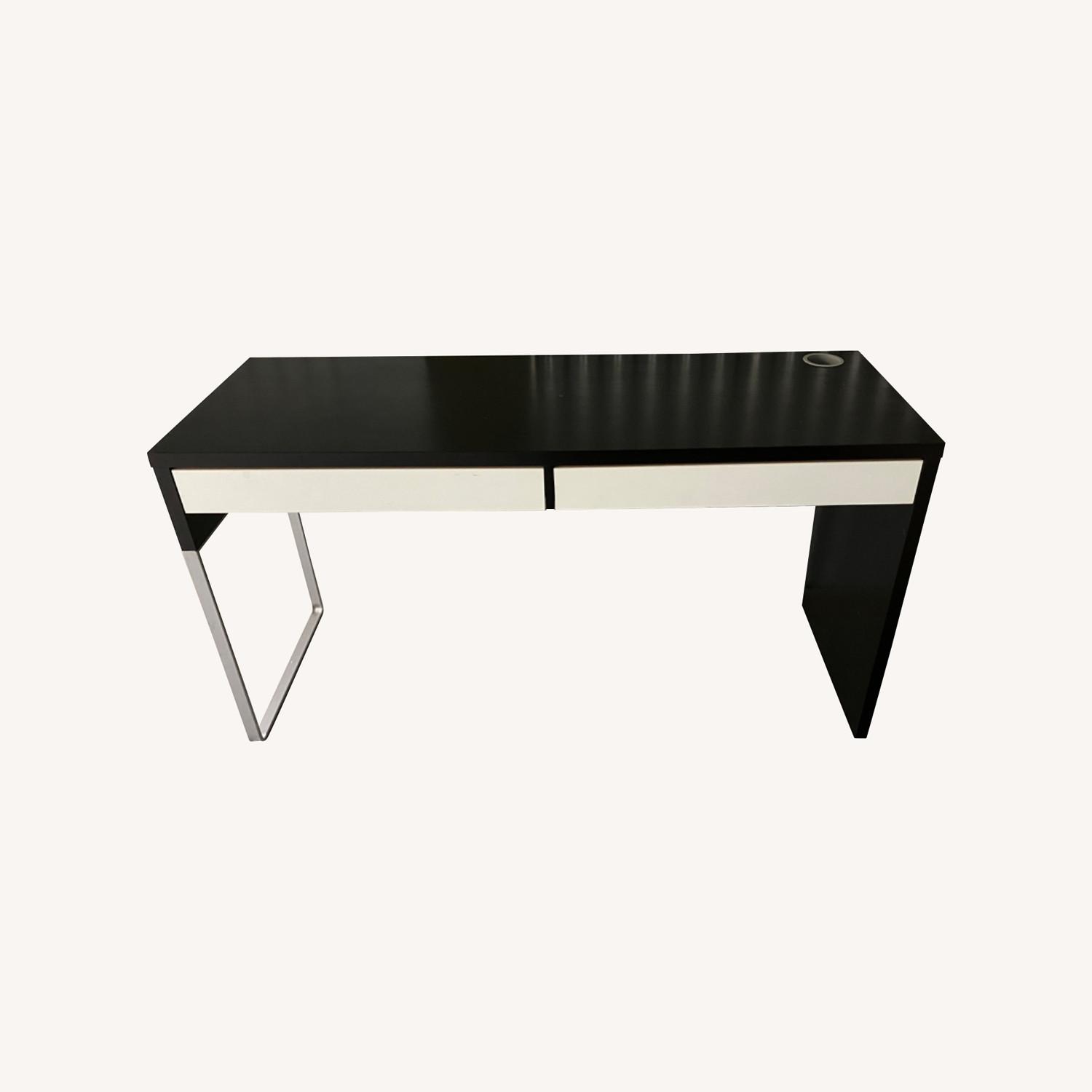Black and White Modern Desk - AptDeco