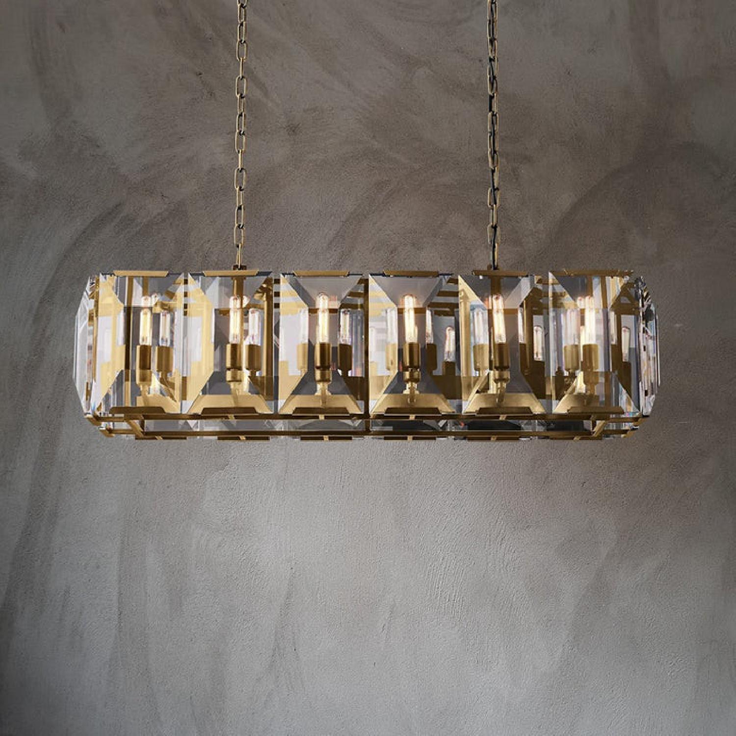 Luxury Linear Crystal Chandelier - AptDeco