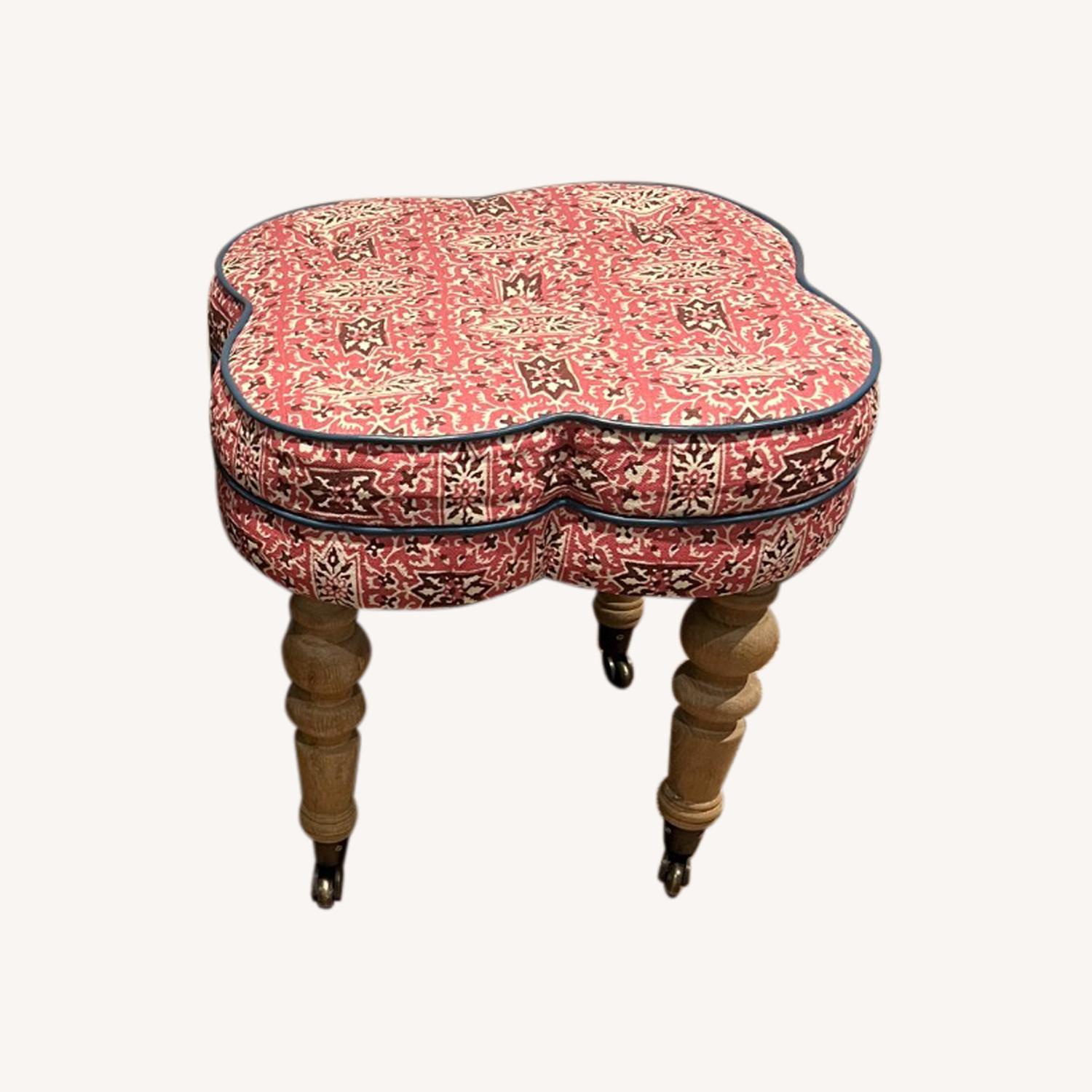 Custom Fabric Covered Stools - AptDeco