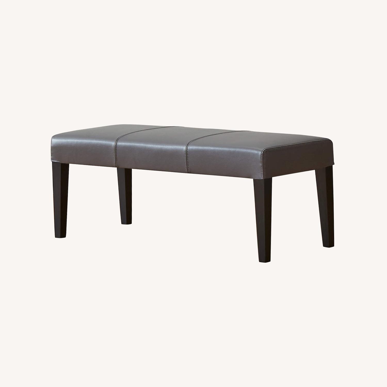 Crate & Barrel Lowe Leather Backless Bench - AptDeco