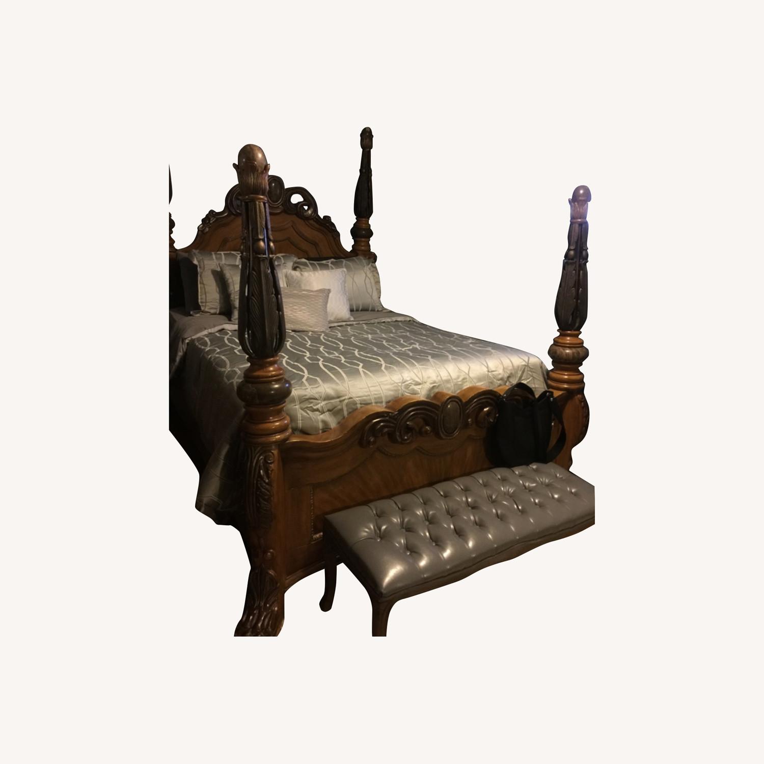 Solid Wood Headboard and Footboard - AptDeco