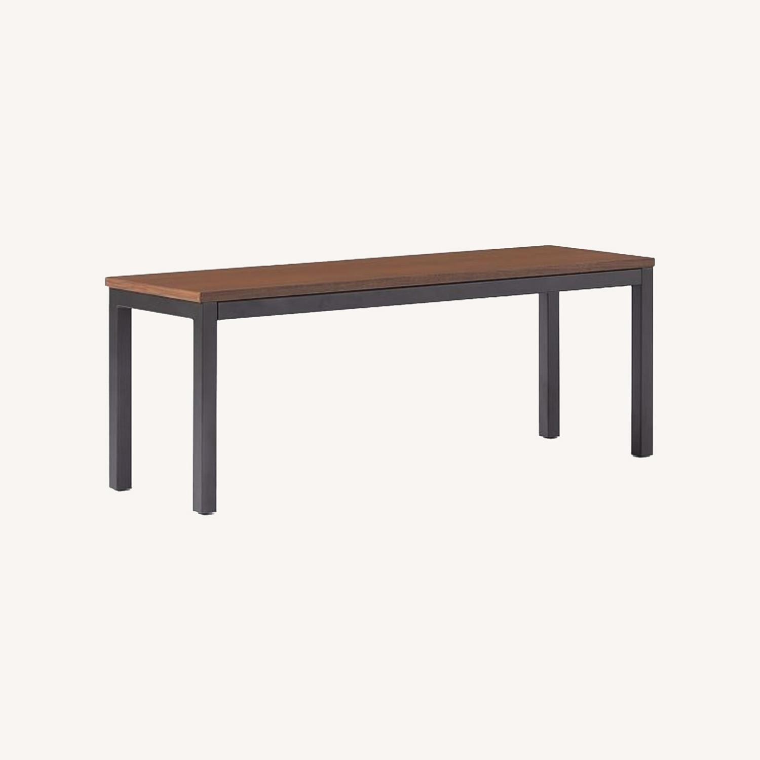 West Elm Frame 48" Dining Bench,Walnut,Dark Bronze - AptDeco