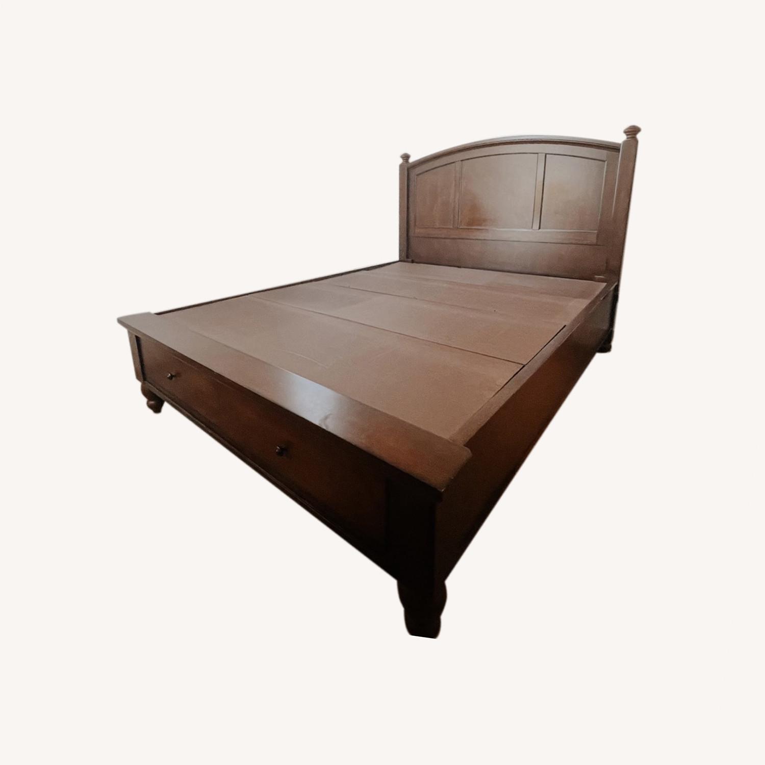 Mancini Dark Brown Queen Bed - AptDeco