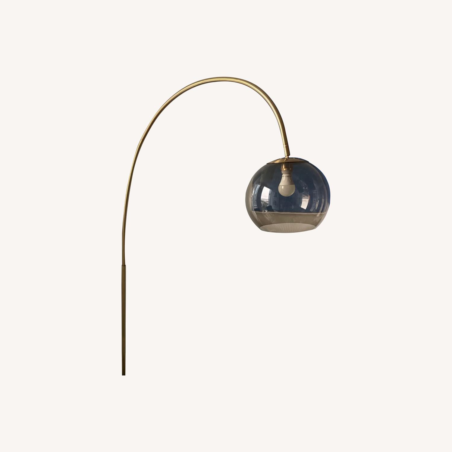 West Elm Overarching Brass Floor Lamp - AptDeco