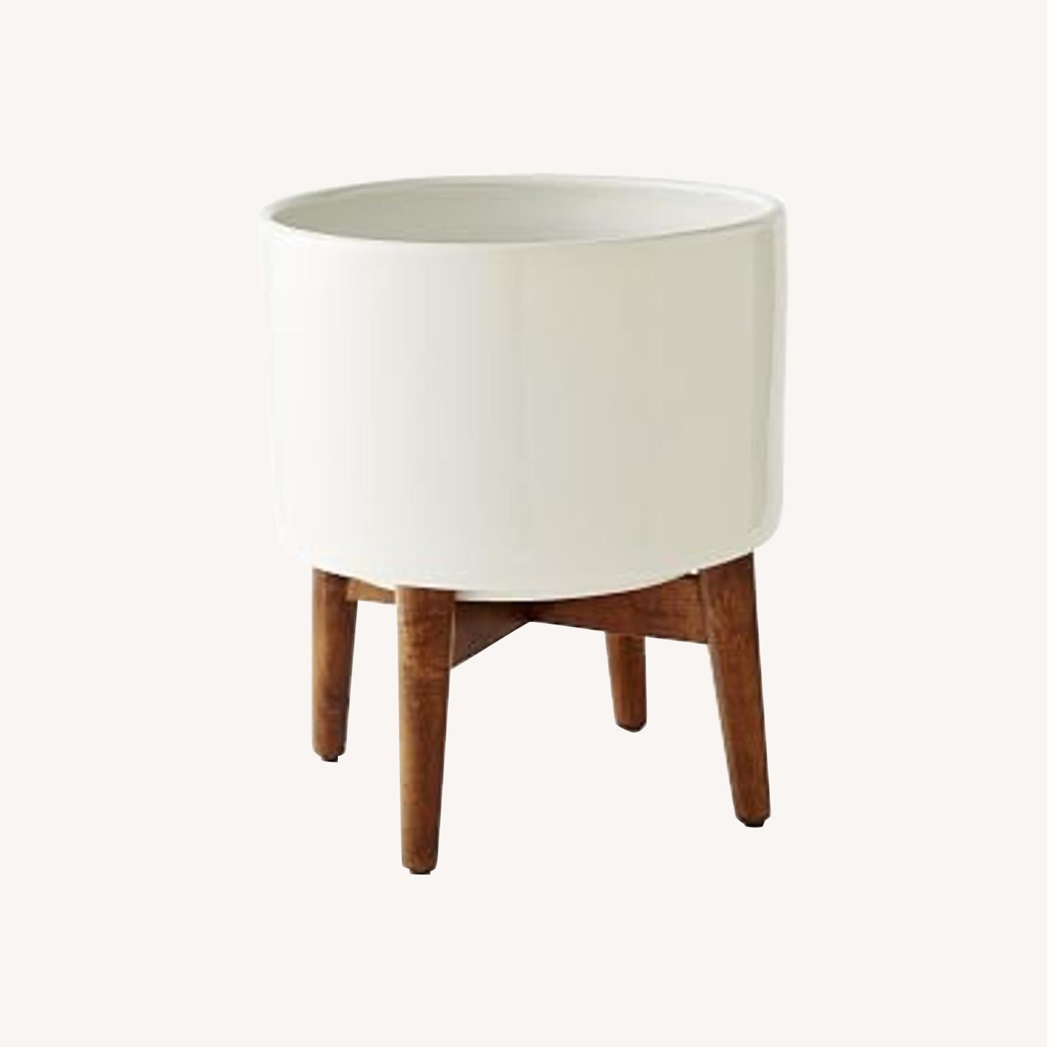 West Elm Wide Floor Planter - AptDeco