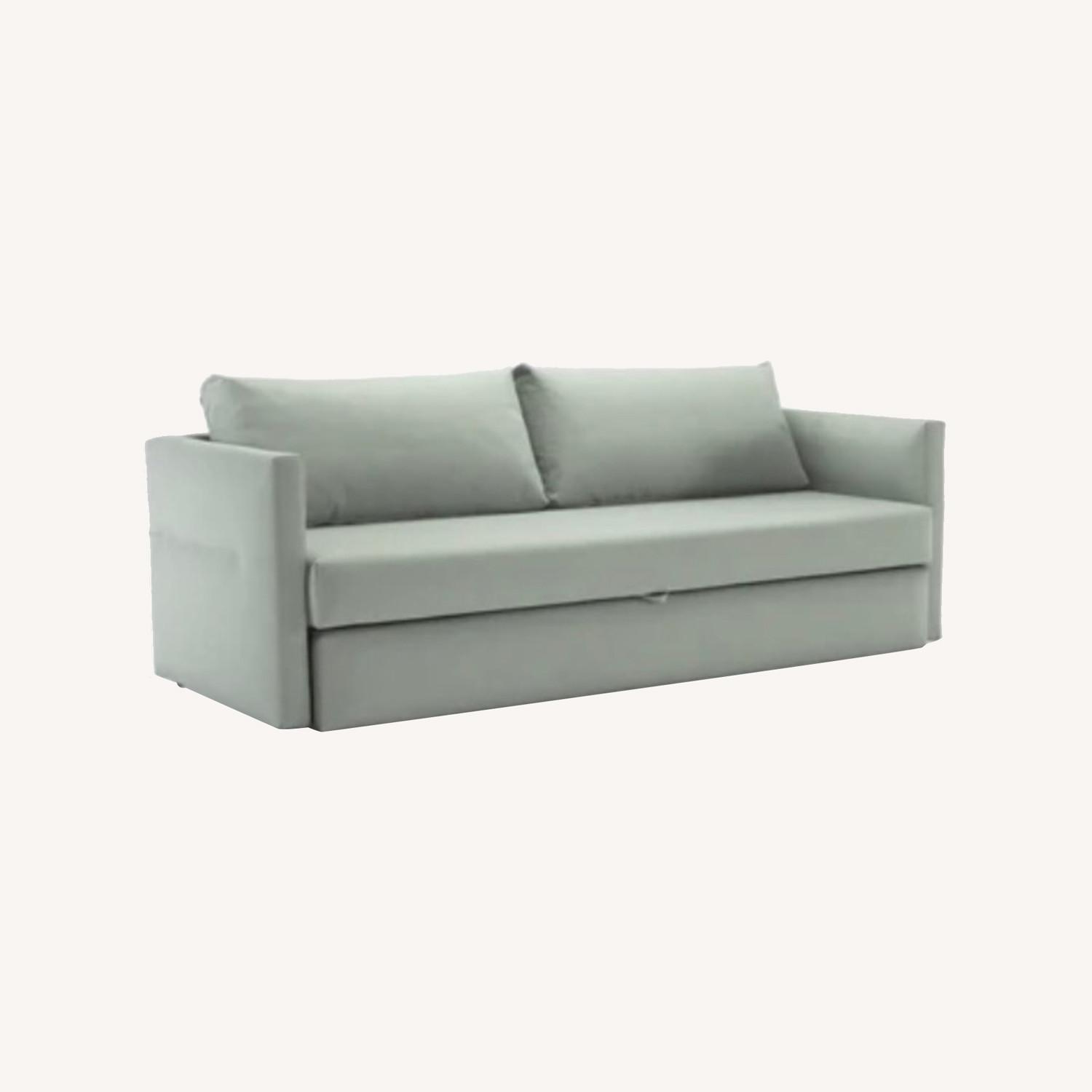 Pull out Convertable Sofa Bed, Teal - AptDeco