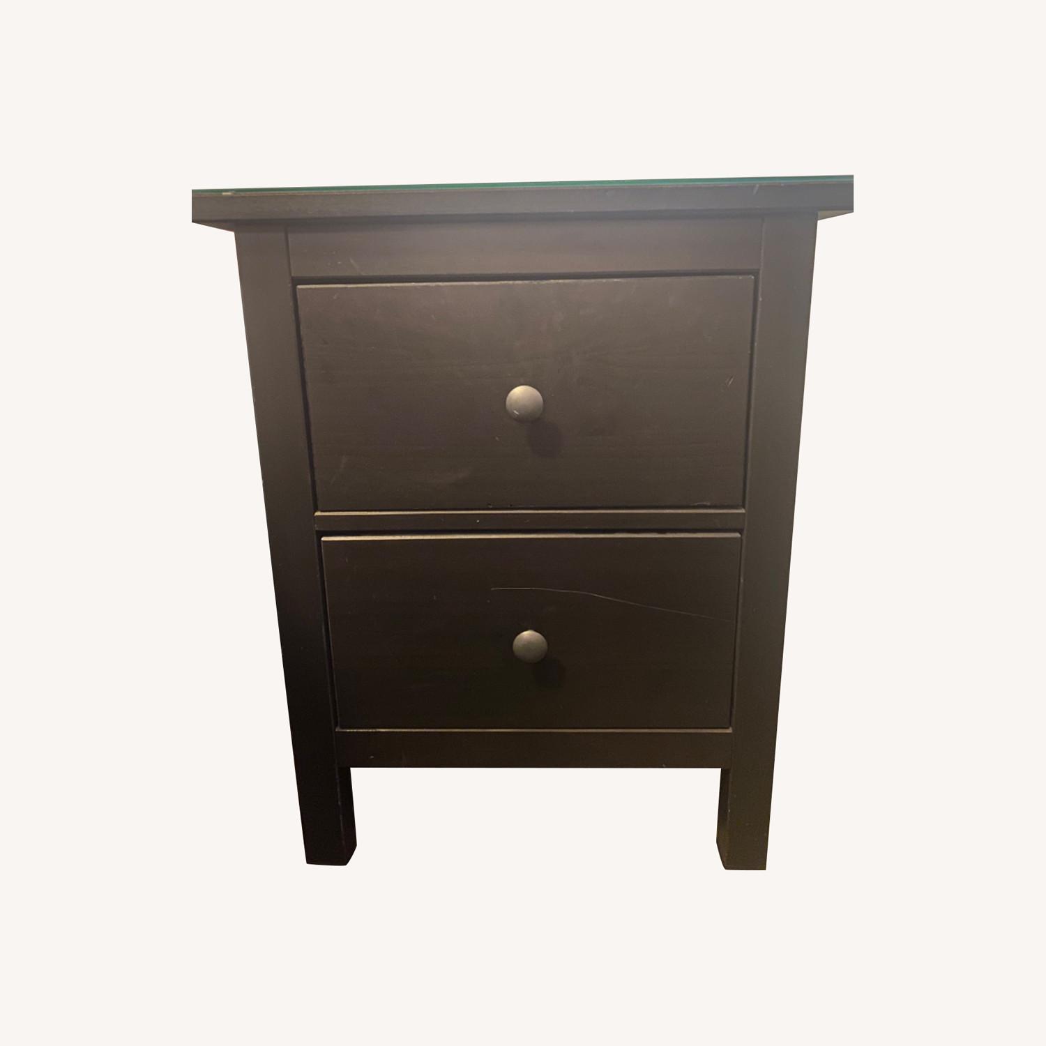 IKEA Hemnes 2 Drawer Nightstand-Black Brown - AptDeco